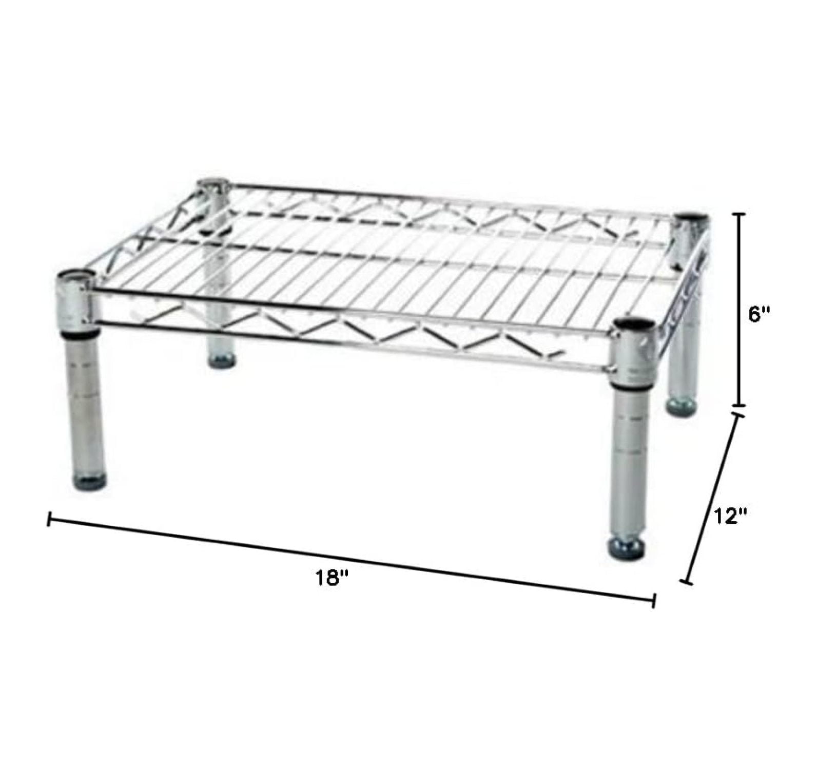 Shelving Inc. 12" d x 18" w Chrome Wire Shelving with 1 Tier Shelf ...