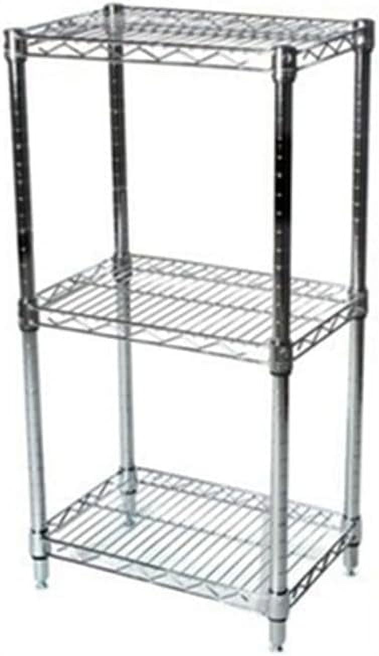 Shelving Inc. 12"d x 30"w Chrome Wire Shelving with 3 Tier Shelves ...