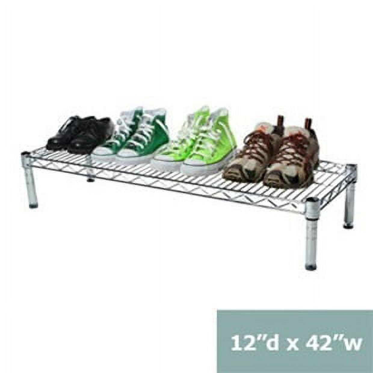 Shelving Inc. 12" d x 42" w Chrome Wire Shelving with 1 Tier Shelf ...
