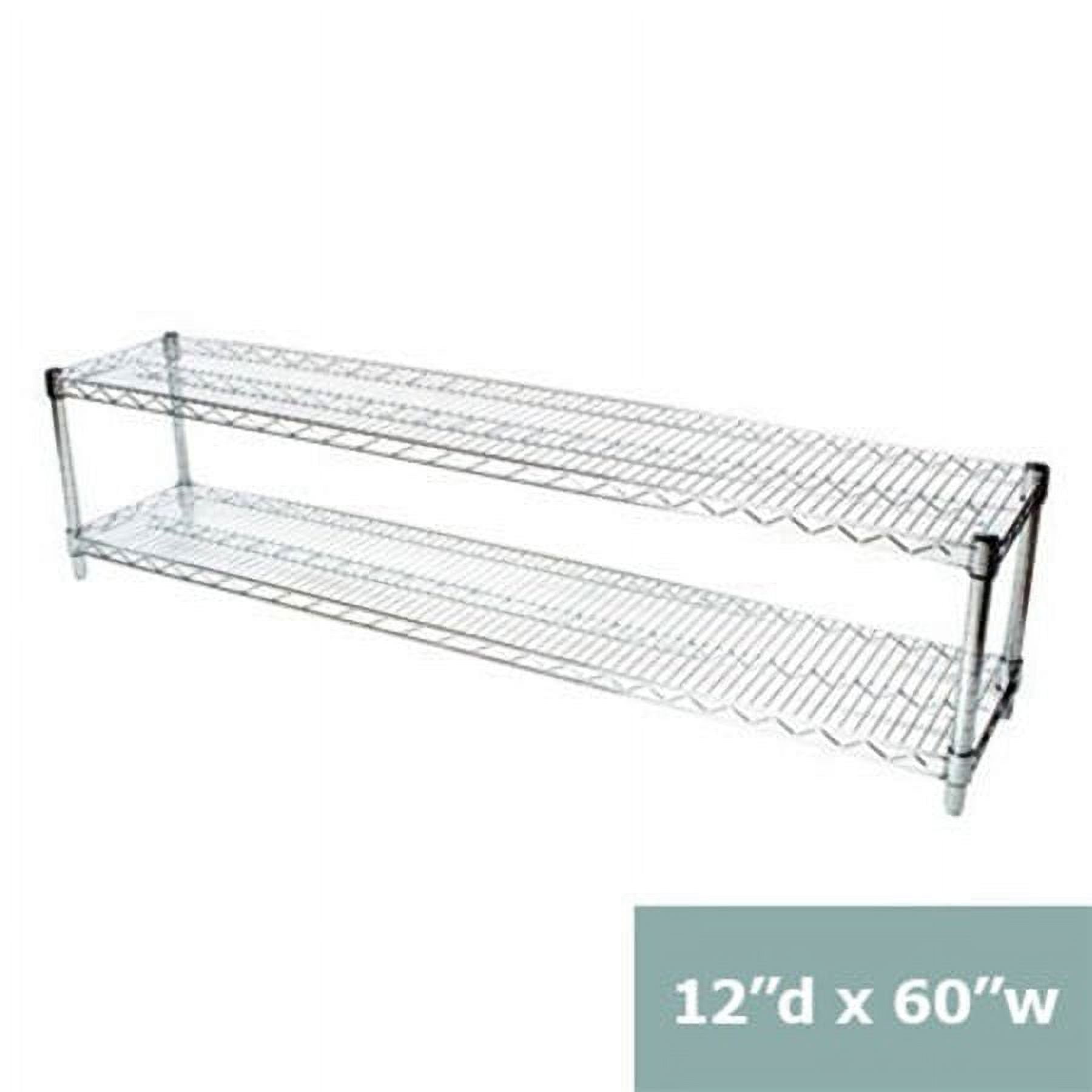 Shelving Inc. 12"d x 60"w Chrome Wire Shelving with 2 Shelves - Walmart.com
