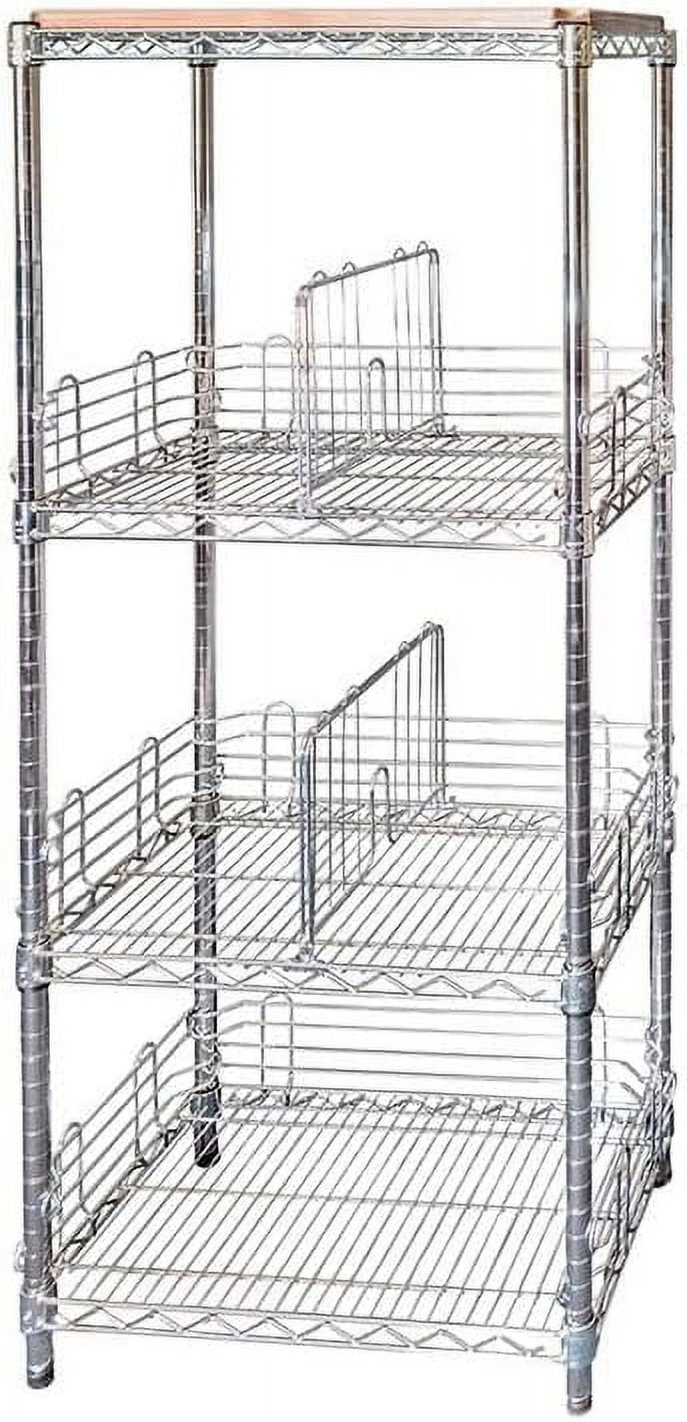 Shelving Inc. 14"d x 24"w x 64"h 4-Tier Wire Shelving Bookshelf, Weight ...