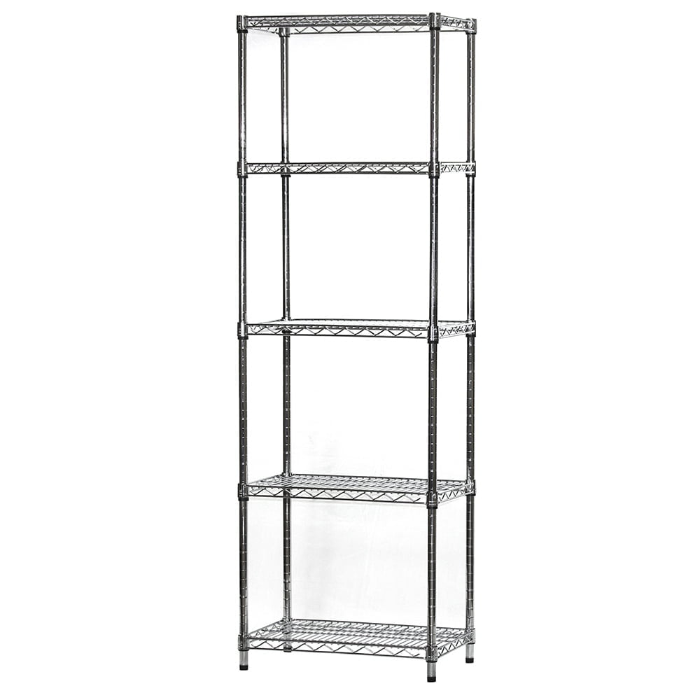 Shelving Inc. Heavy Duty Chrome Wire Shelving Unit, 14" d x 24" w x 72 ...