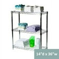 Shelving Inc. 14" d x 36" w Chrome Wire Shelving with 3 Tier Shelves ...