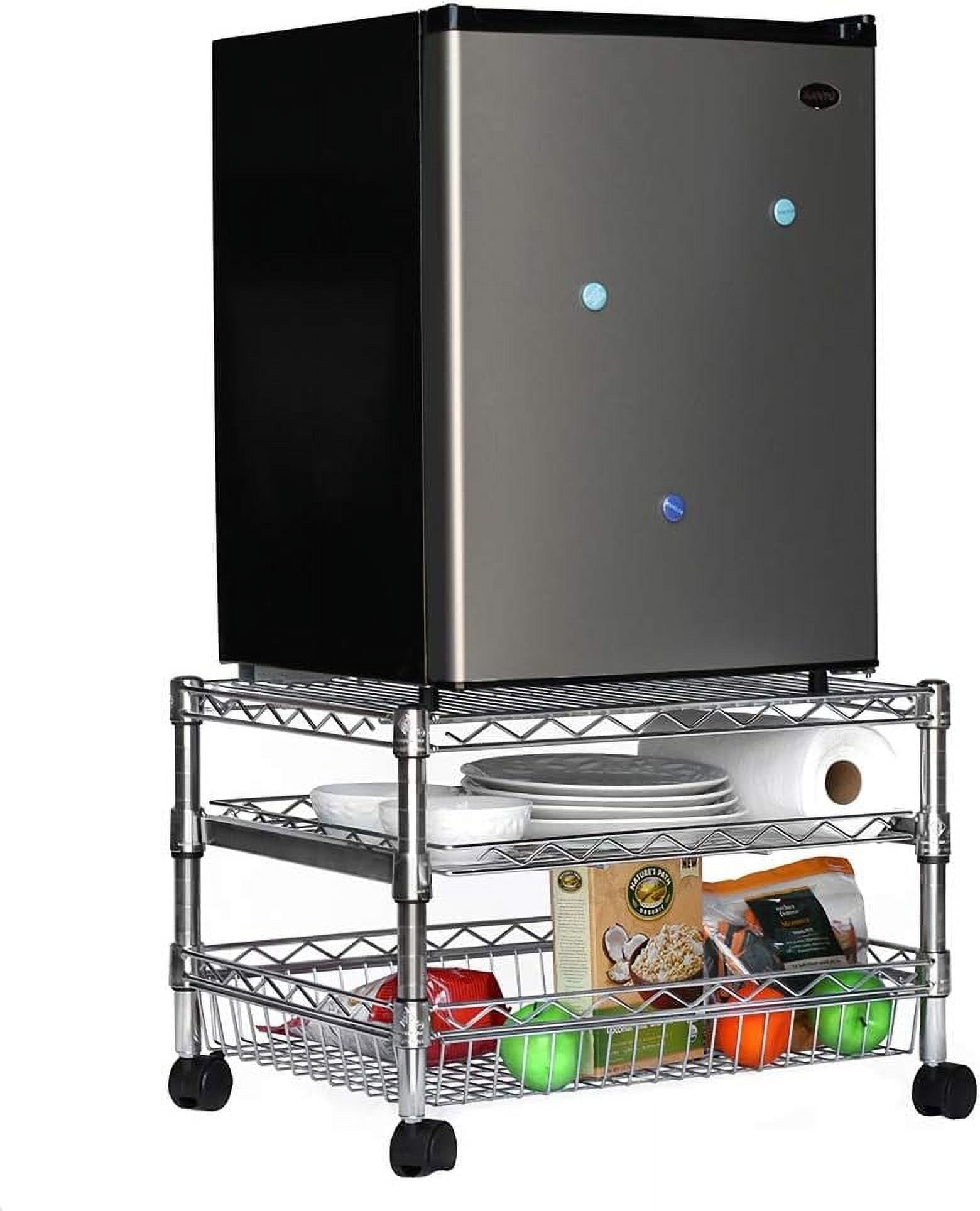 Shelving Inc. 18" d x 24" w x 14" h Mini Fridge Cart for Dorms with ...