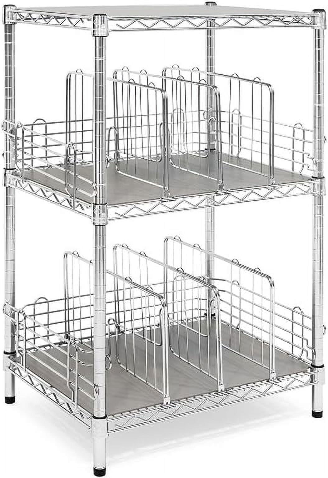 Shelving Inc. 18" d x 24" w x 36" h 3-Tier Wire Record Player Stand ...