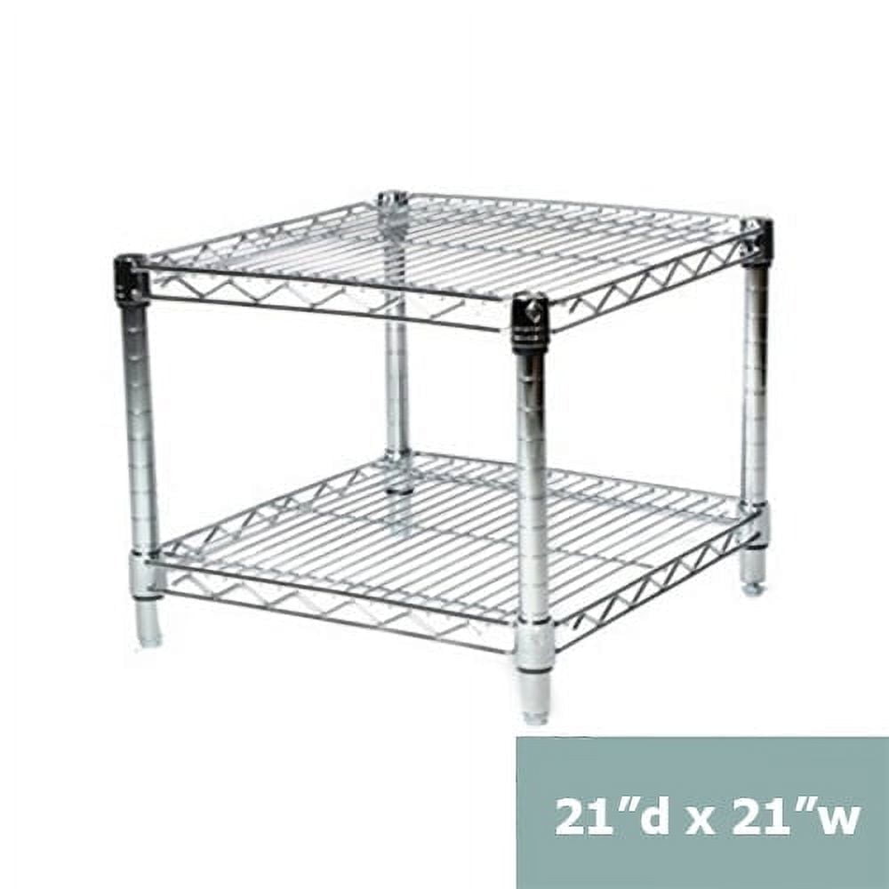 Shelving Inc. 21"d x 21"w x 14"h Chrome Wire Shelving with 2 Tier ...