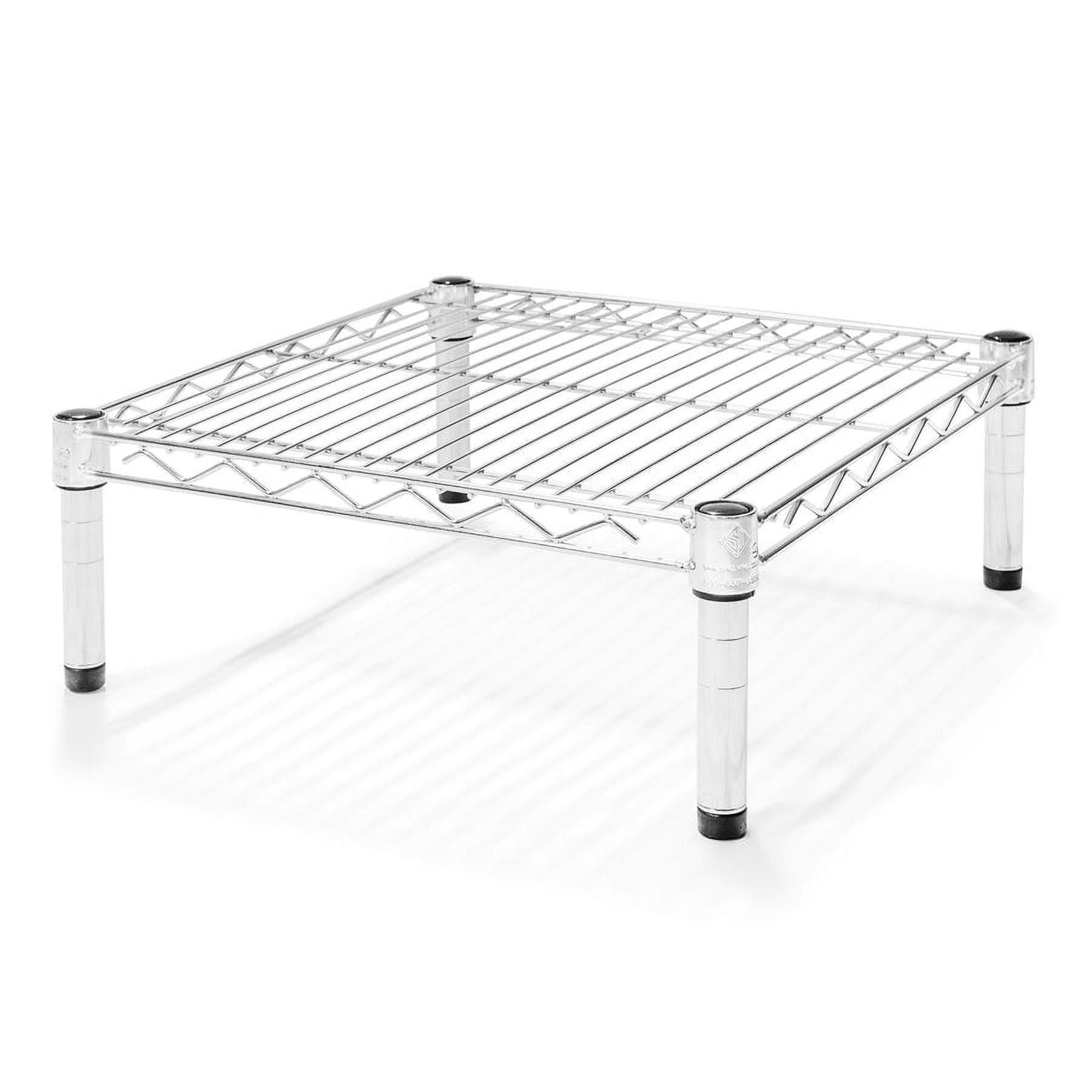 Shelving Inc. 21"d x 21"w x 6" h Chrome Wire Shelving with 1 Tier Shelf ...