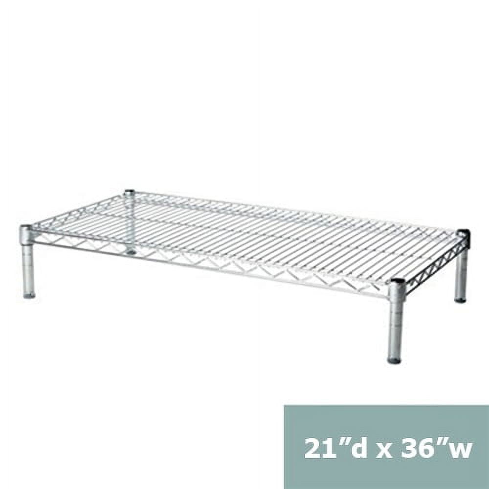 Shelving Inc. 21"d x 36"w x 6" h Chrome Wire Shelving with 1 Tier Shelf ...