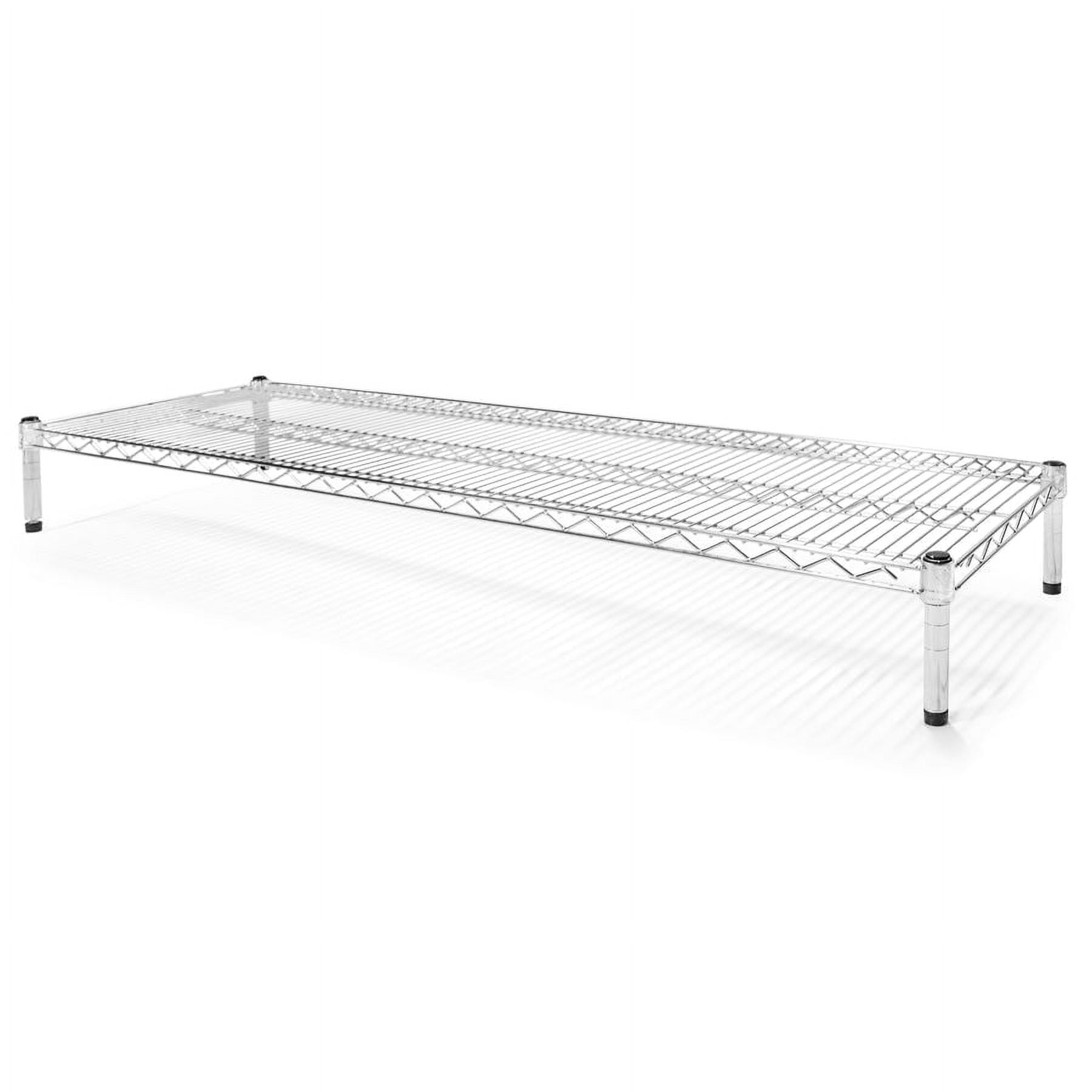 Shelving Inc. 21"d x 60"w x 6" h Chrome Wire Shelving with 1 Tier Shelf ...