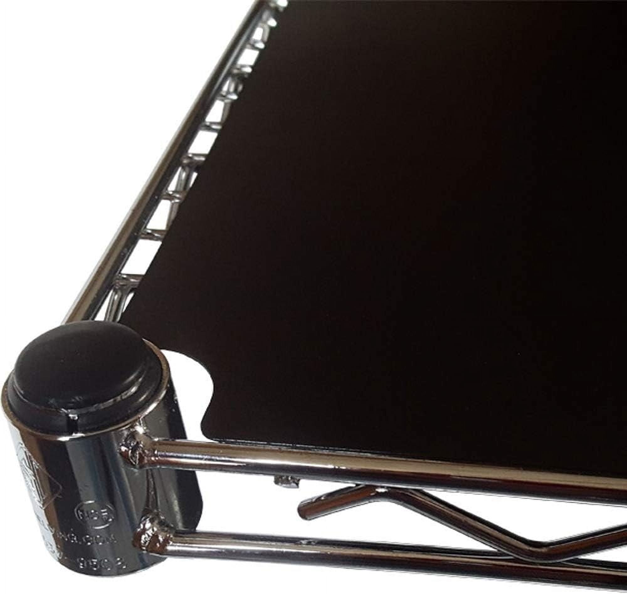 Shelving Inc. 24" d x 24" w Poly Wire Shelf Liners, Black, 4 Count ...