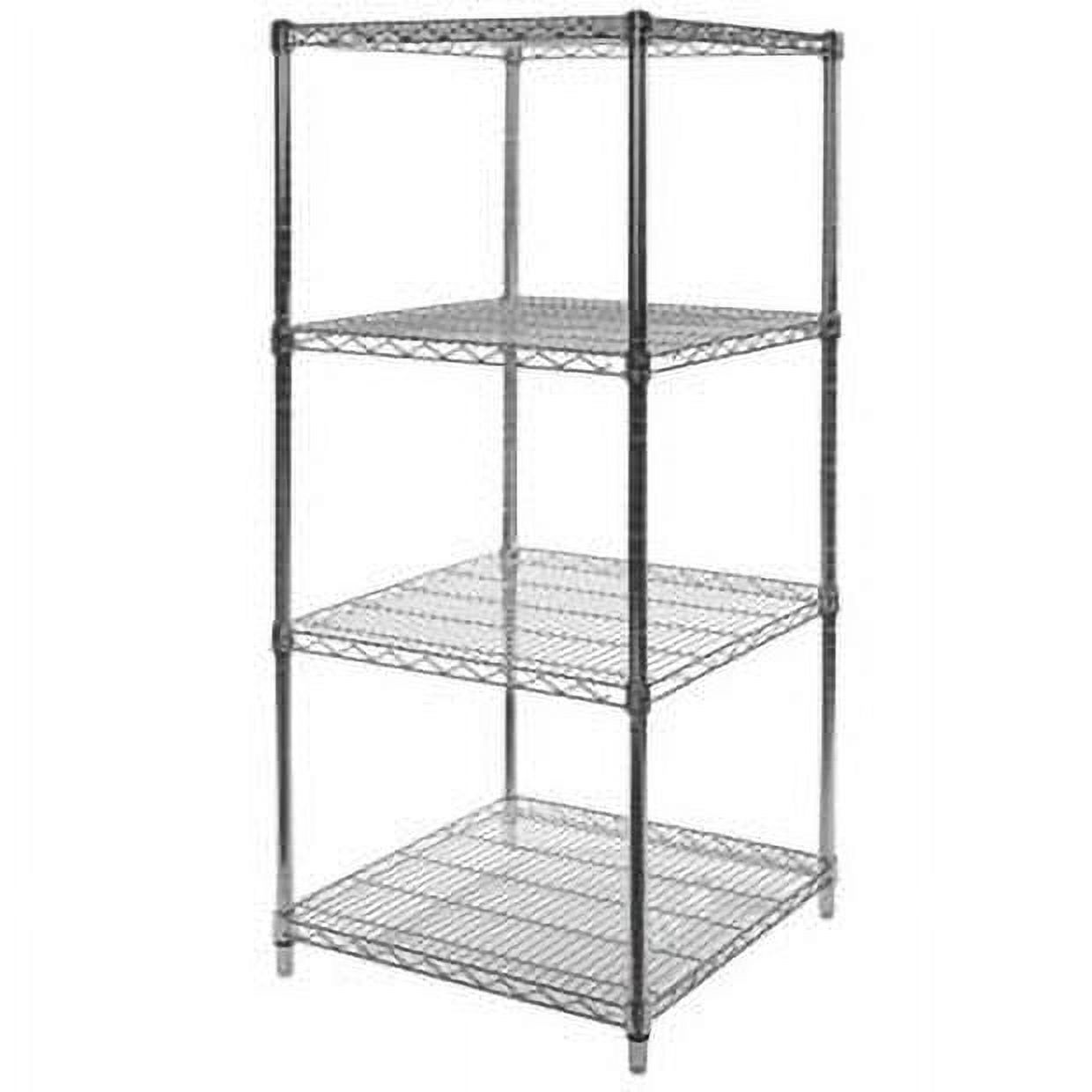 Shelving Inc. 12" d x 24" w x 84" h Chrome Wire Shelving with 5 Shelves ...