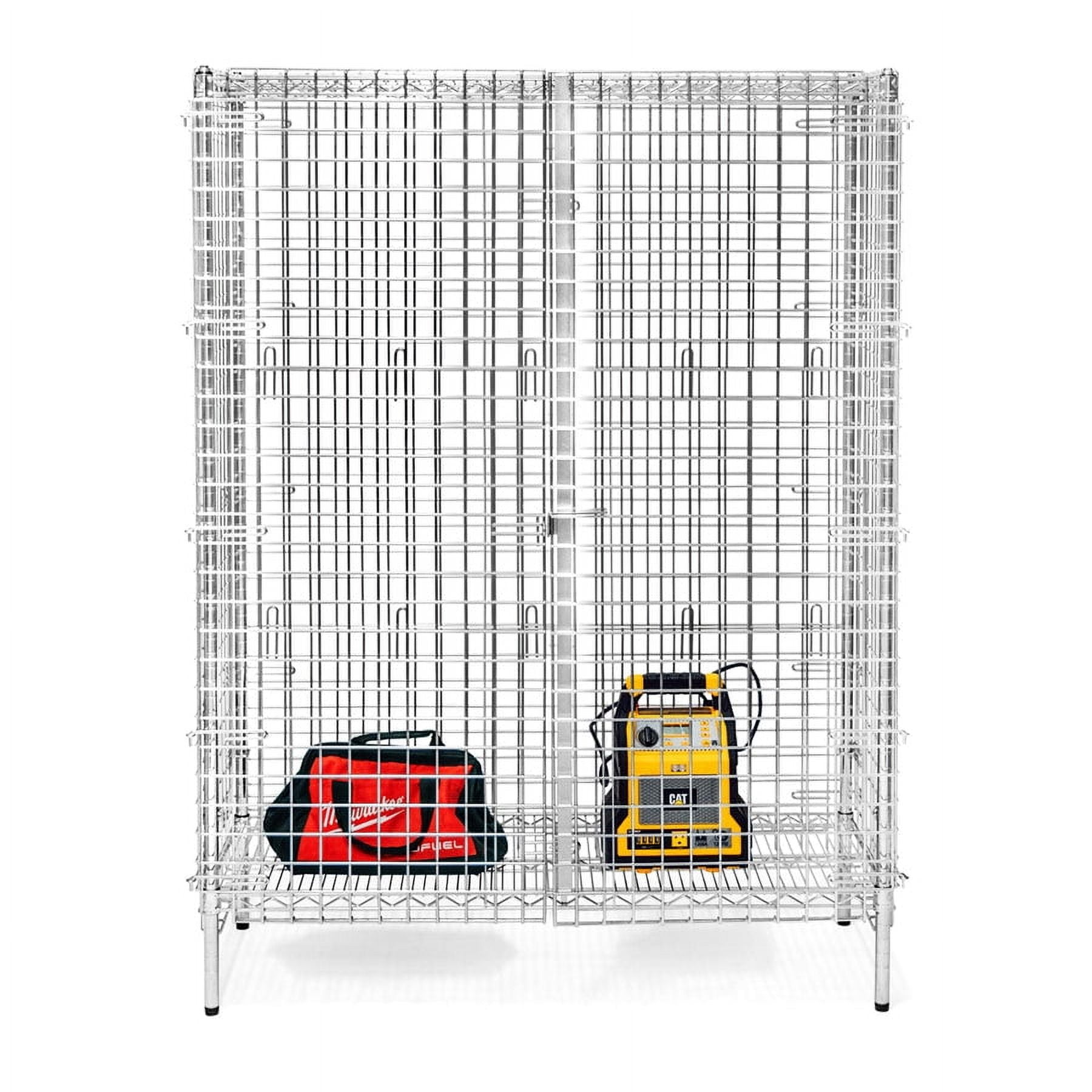 Shelving Inc. 24"d x 60"w x 64"h Chrome Wire Security Cage - Walmart.com