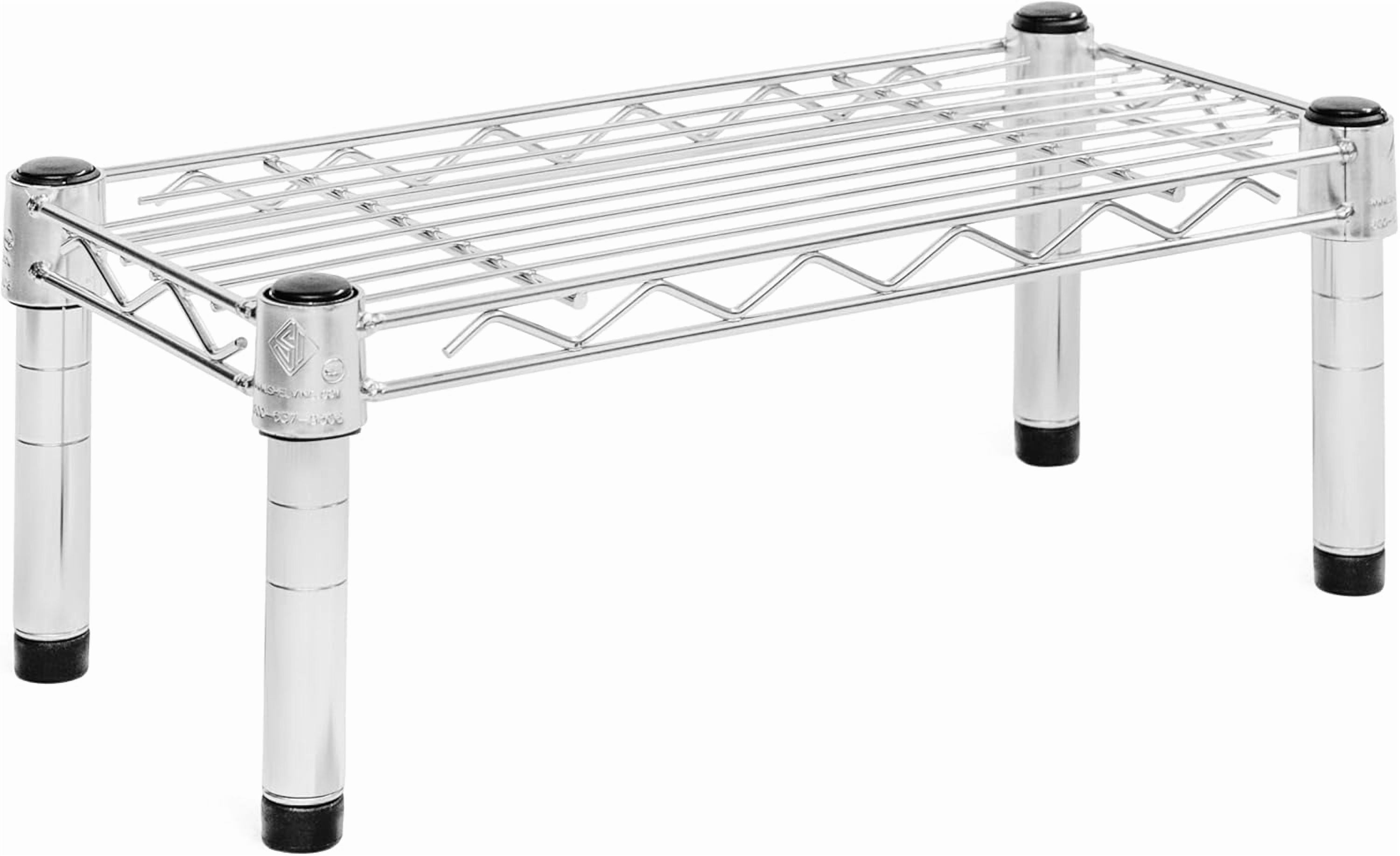 Shelving Inc. 8" d x 18" w Chrome Wire Shelving with 1 Tier Shelf ...
