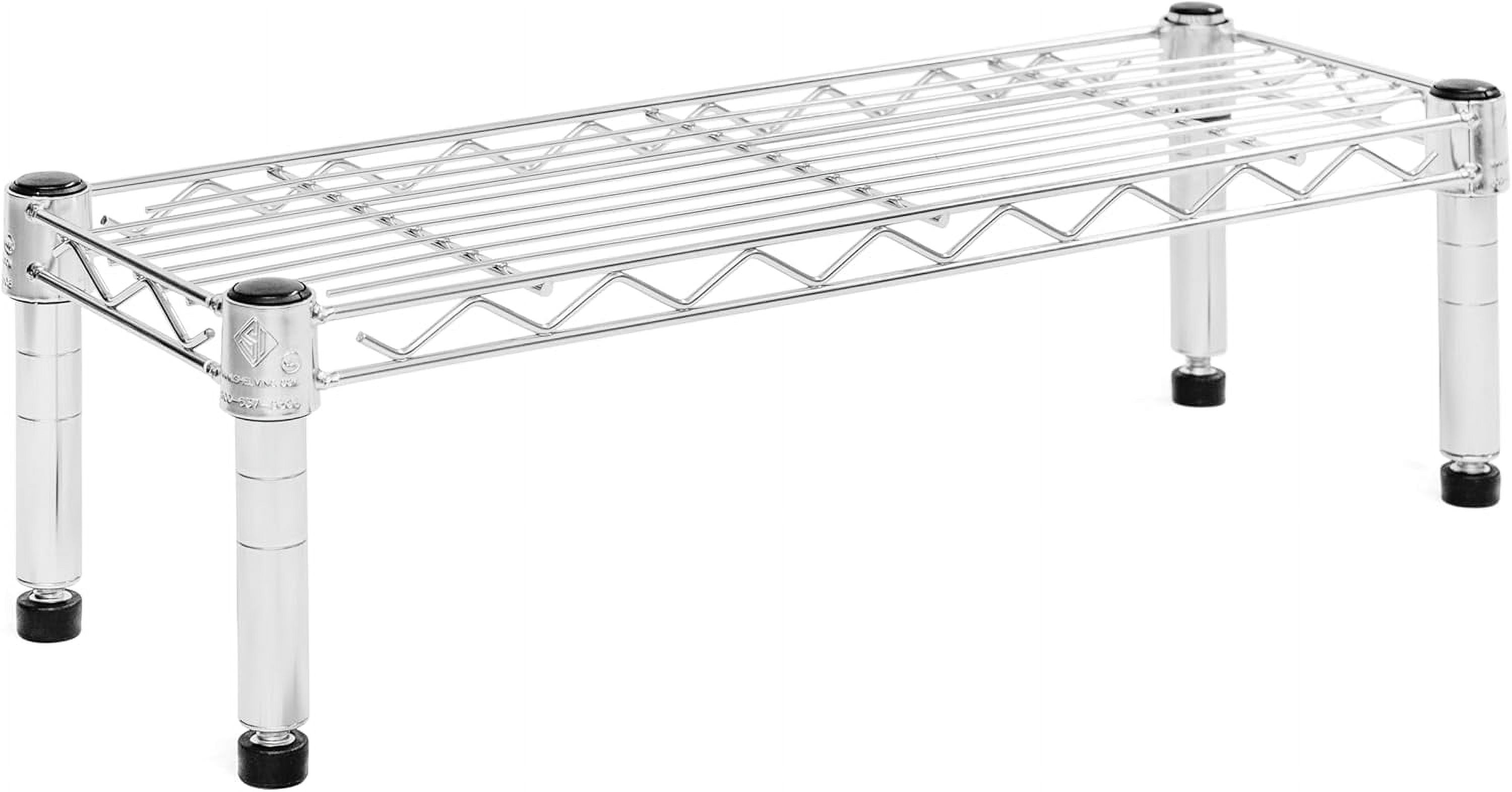 Shelving Inc. 8" d x 24" w Chrome Wire Shelving with 1 Tier Shelf ...