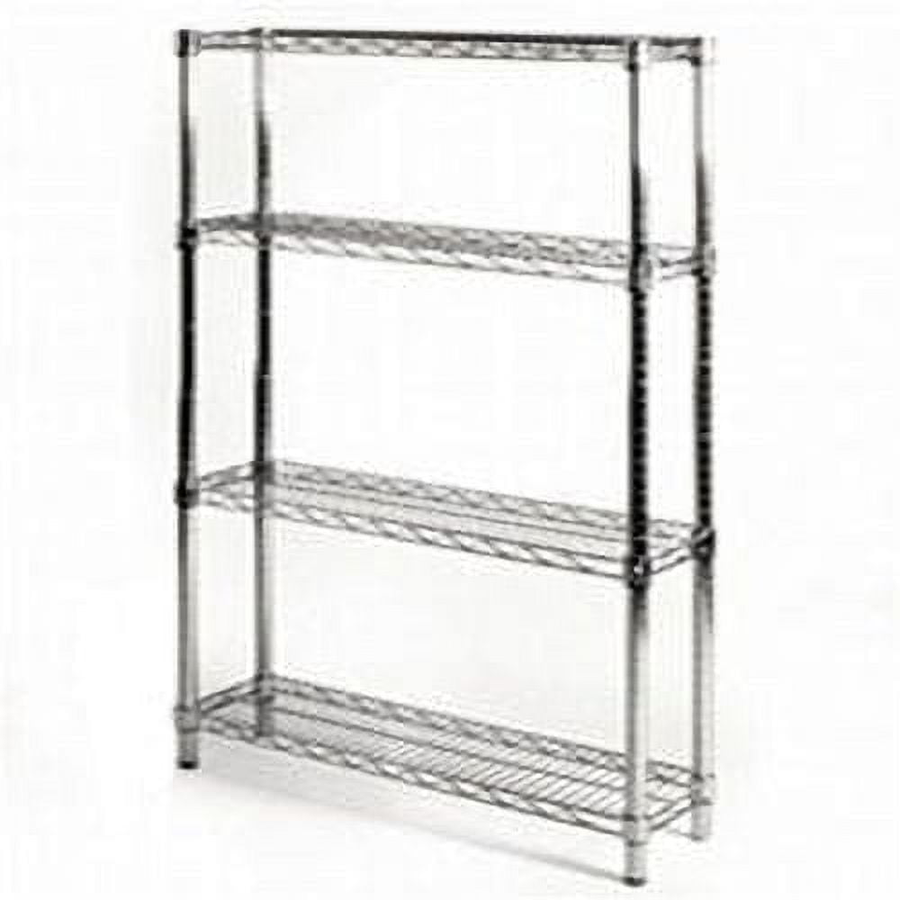 Shelving Inc. 8" d x 36" w x 72" h Chrome Wire Shelving with 4 Tier ...