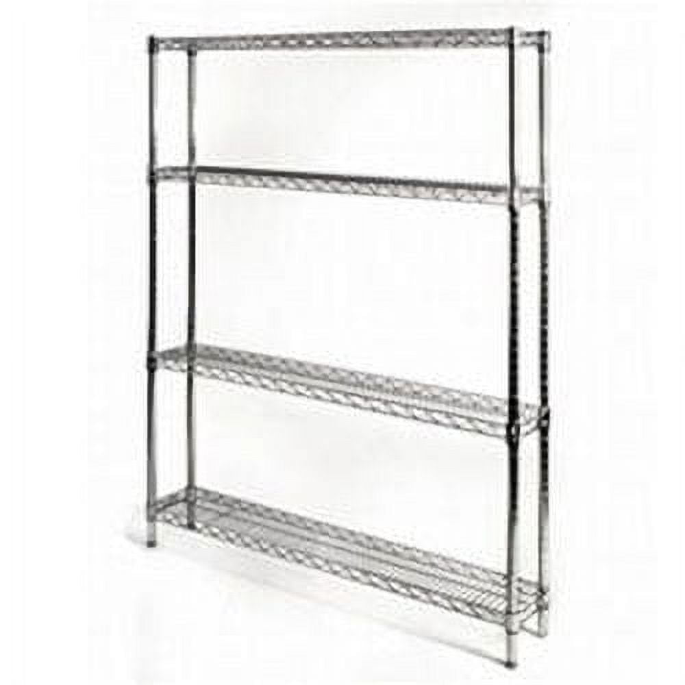 Shelving Inc. 8" d x 42" w x 64" h Chrome Wire Shelving with 4 Tier ...