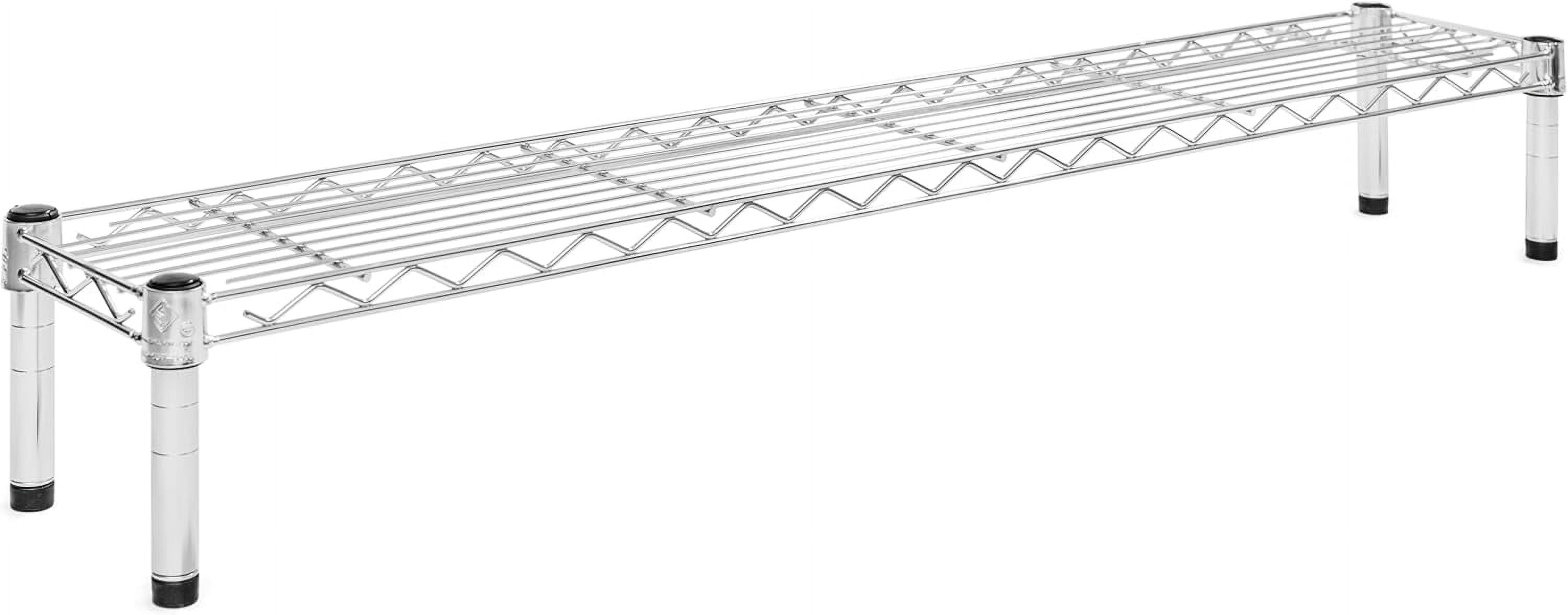 Shelving Inc. 8" d x 48" w Chrome Wire Shelving with 1 Tier Shelf ...