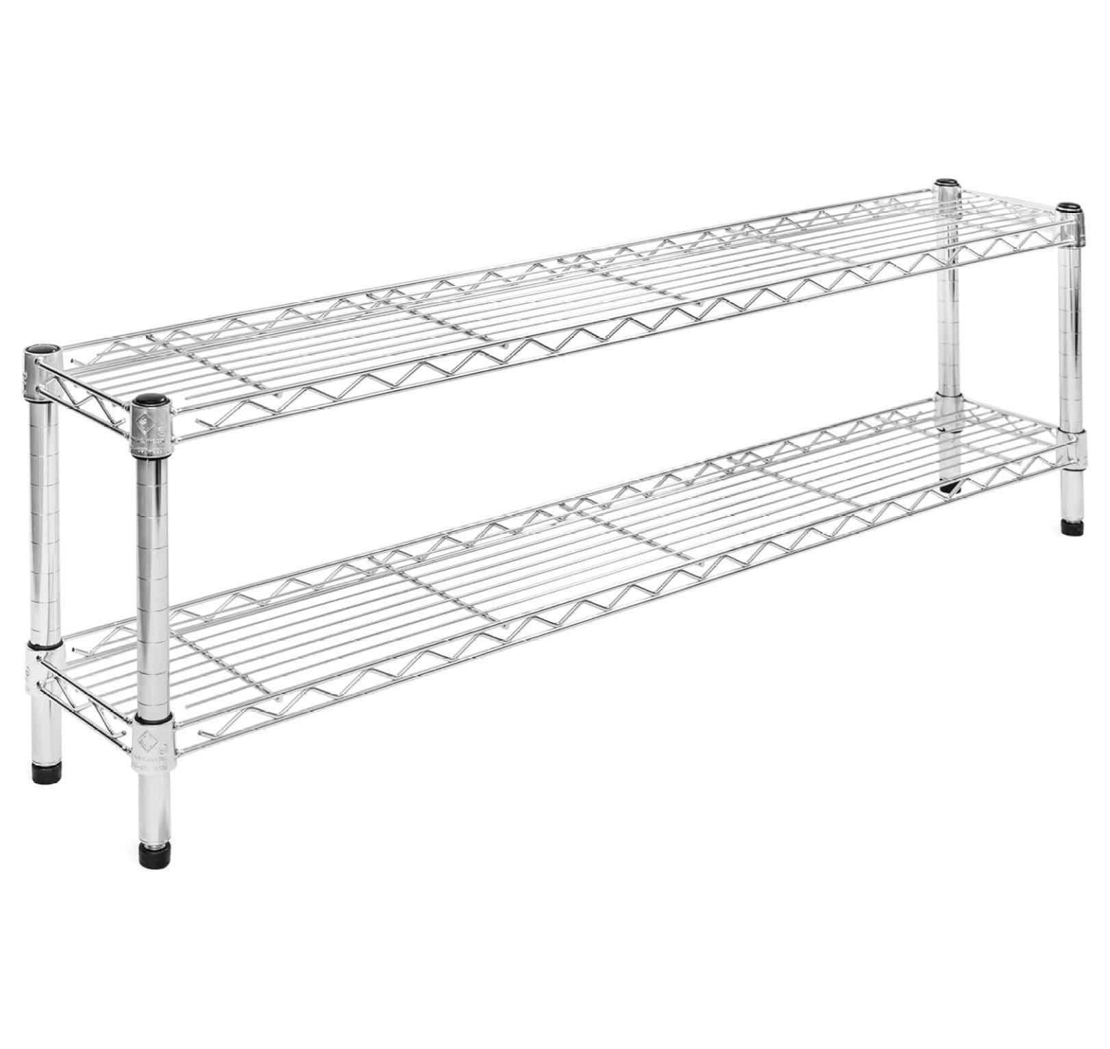 Shelving Inc. 8" d x " w Wire Shelving with 2 Tier Shelves, Weight ...