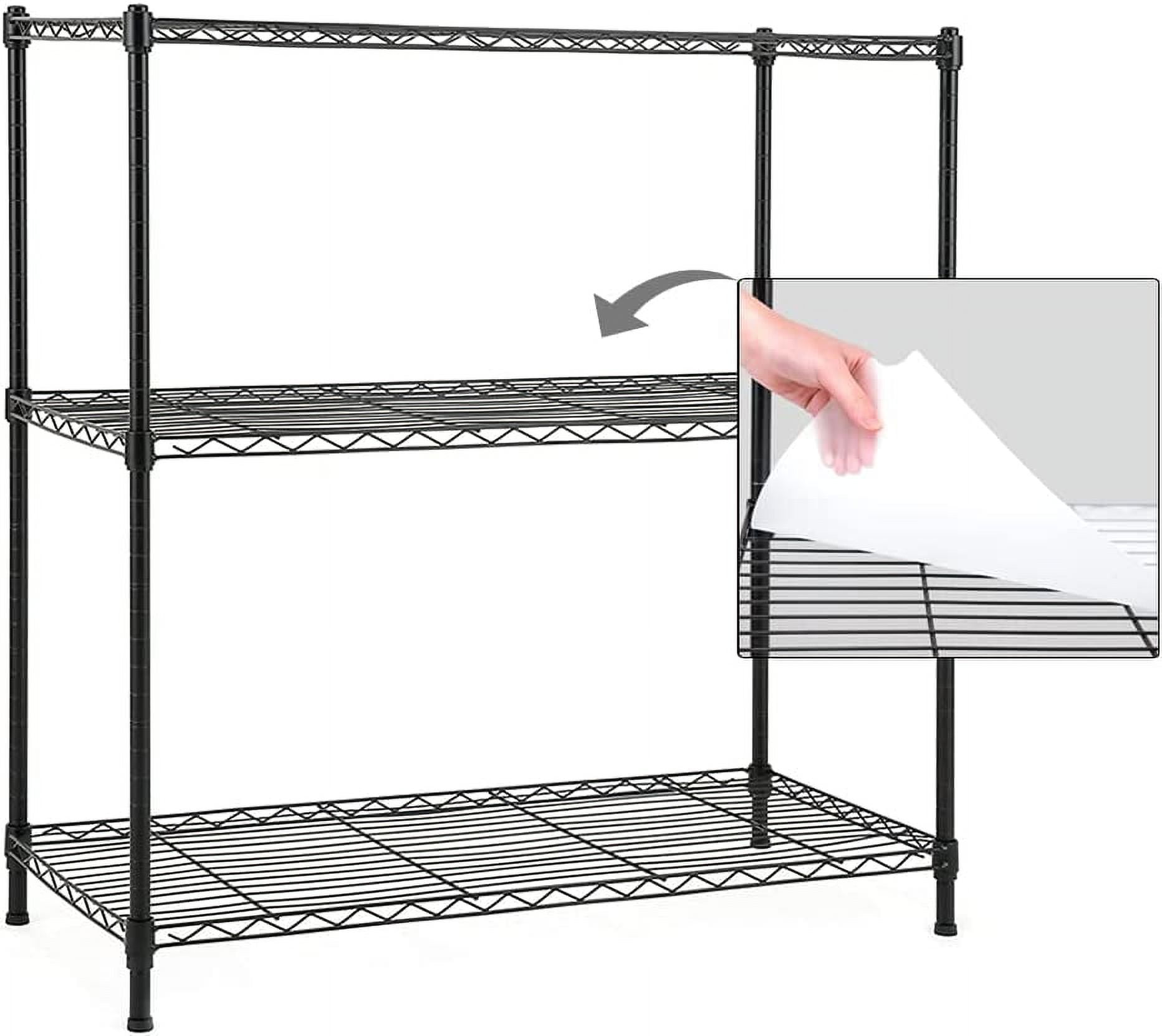Shelving Unit with Liners, 36" W X 16" D X 36" H Adjustable Rack, Steel ...