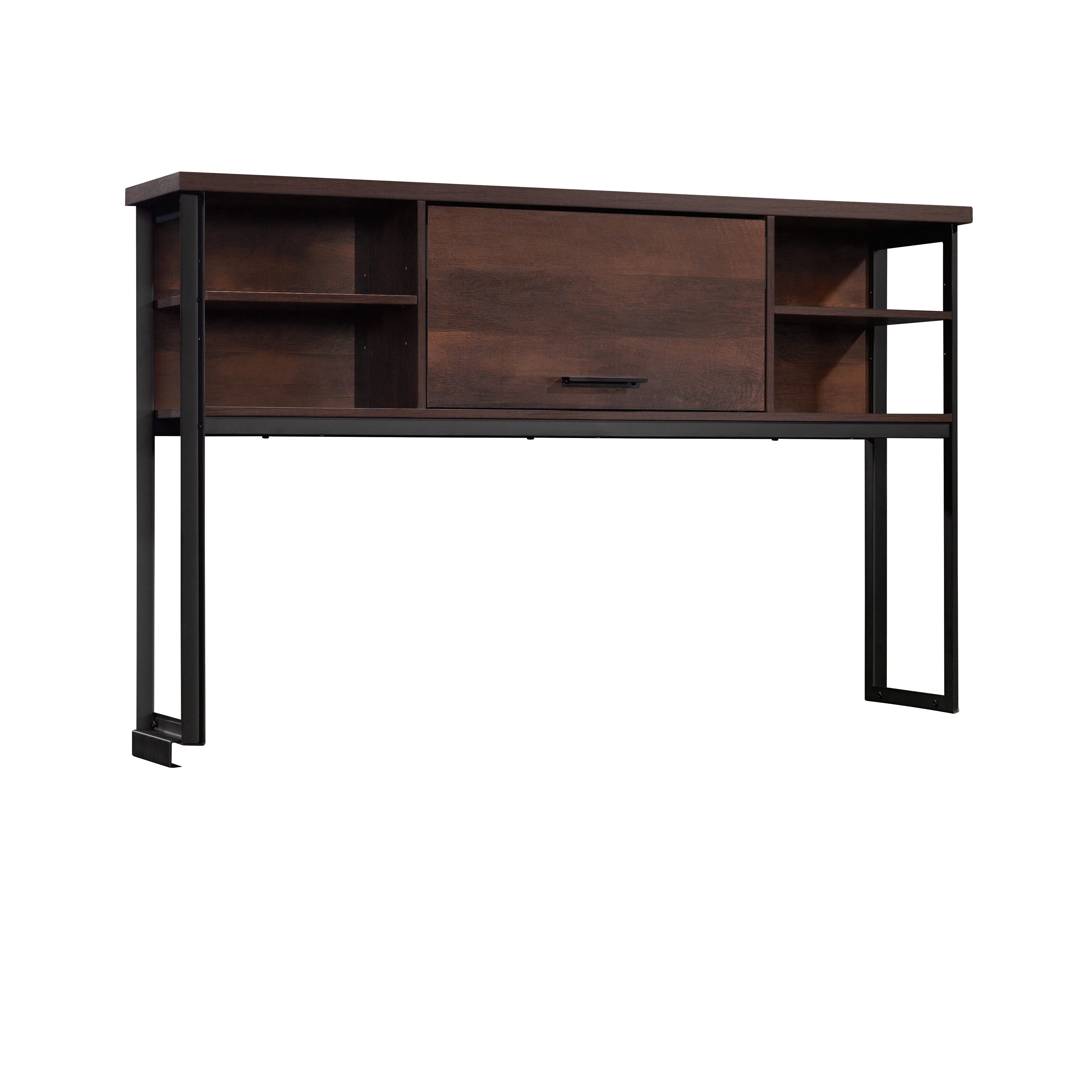 Shelving Units, Hutch with Barrister Door, Brown finish, White Display ...
