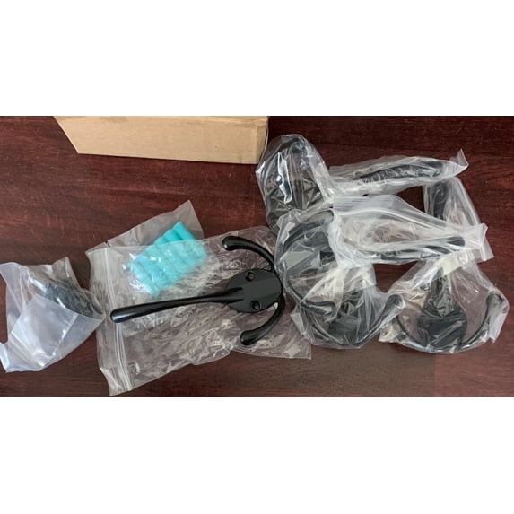 Shelwe Wall Mounted Black Coat Hooks Heavy Duty Single Hook, 5 Pack ...