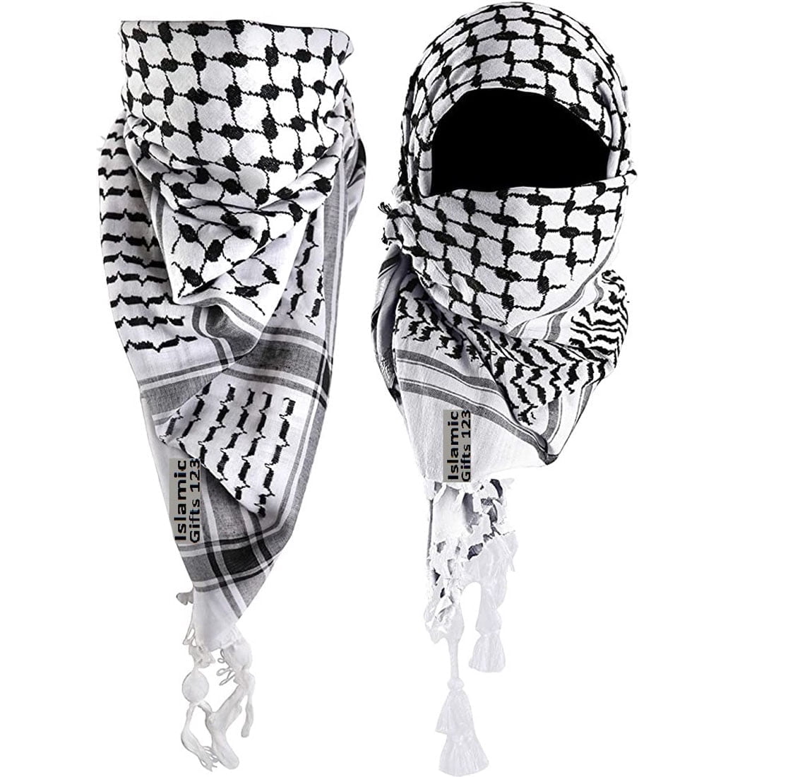 Shemagh Desert Keffiyeh Scarf B+W Shemagh Cotton Arab Keffiyeh Scarf ...