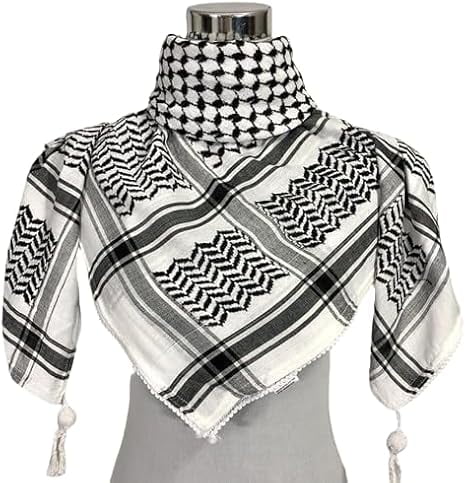 Shemagh Keffiyeh Scarf for Men and Women,101% Cotton Keffiyeh Neck ...