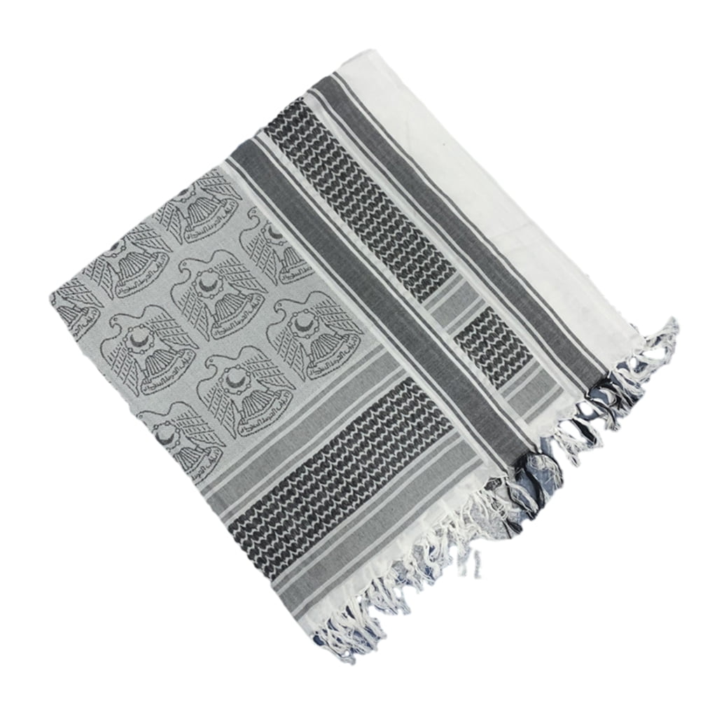 Shemagh Scarves Keffiyeh Square Scarf Black and White Arab Headscarf ...