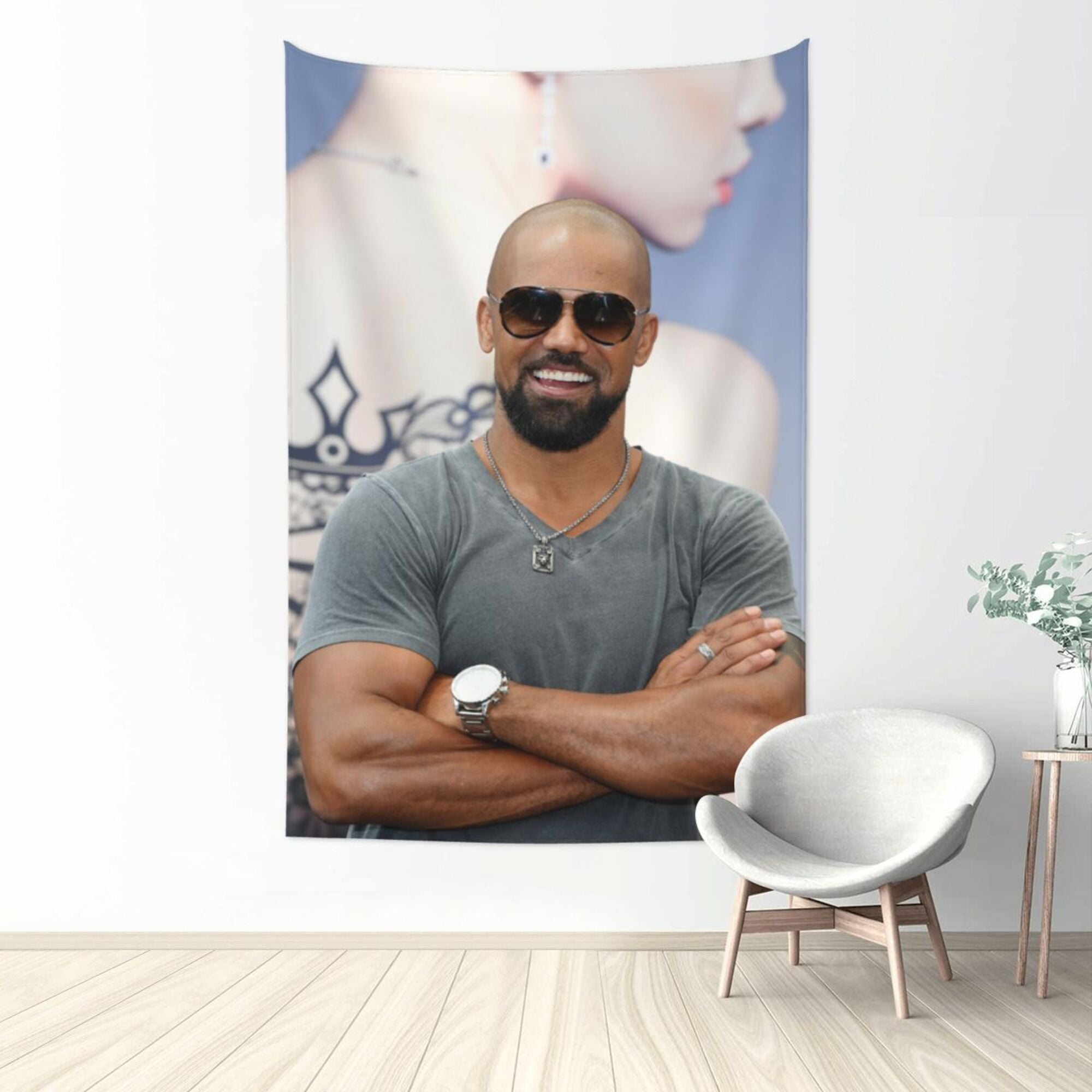 Shemar Moore Tapestry Poster Printing Wall Hanging Tapestries Wall Art ...