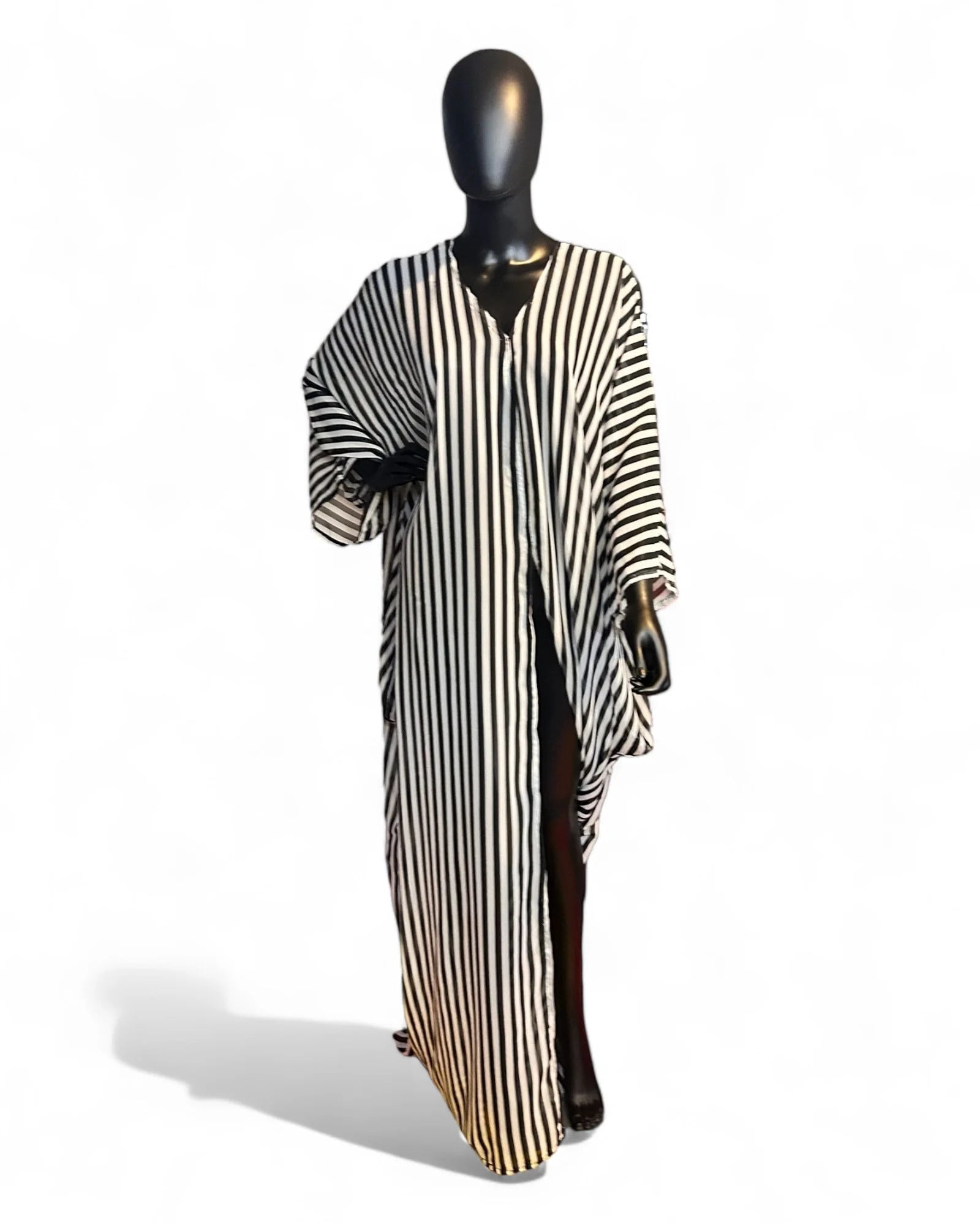 Shemmy Collection Front Slit Kimono Dress (Cream, XL) - Walmart.com