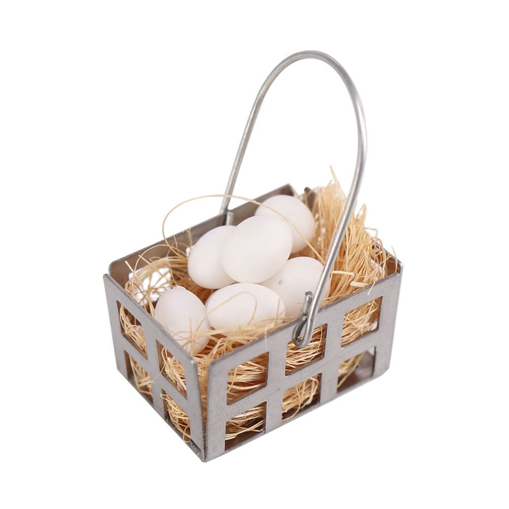 Shen Mini Egg Basket: Mini Chicken Eggs in Rattan Silver - Walmart.com