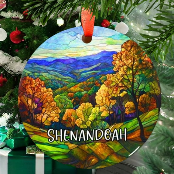 Shenandoah National Park Christmas Ornament, Ceramic/Acrylic - Shenandoah National Park Travel ...