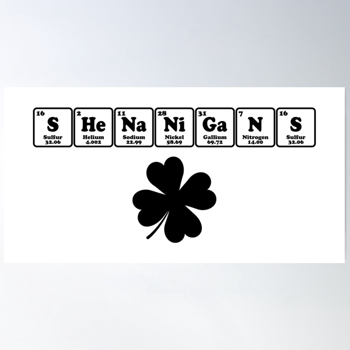 Shenanigans - Funny Science Poster Wall Art, Modern Wall Decor For ...