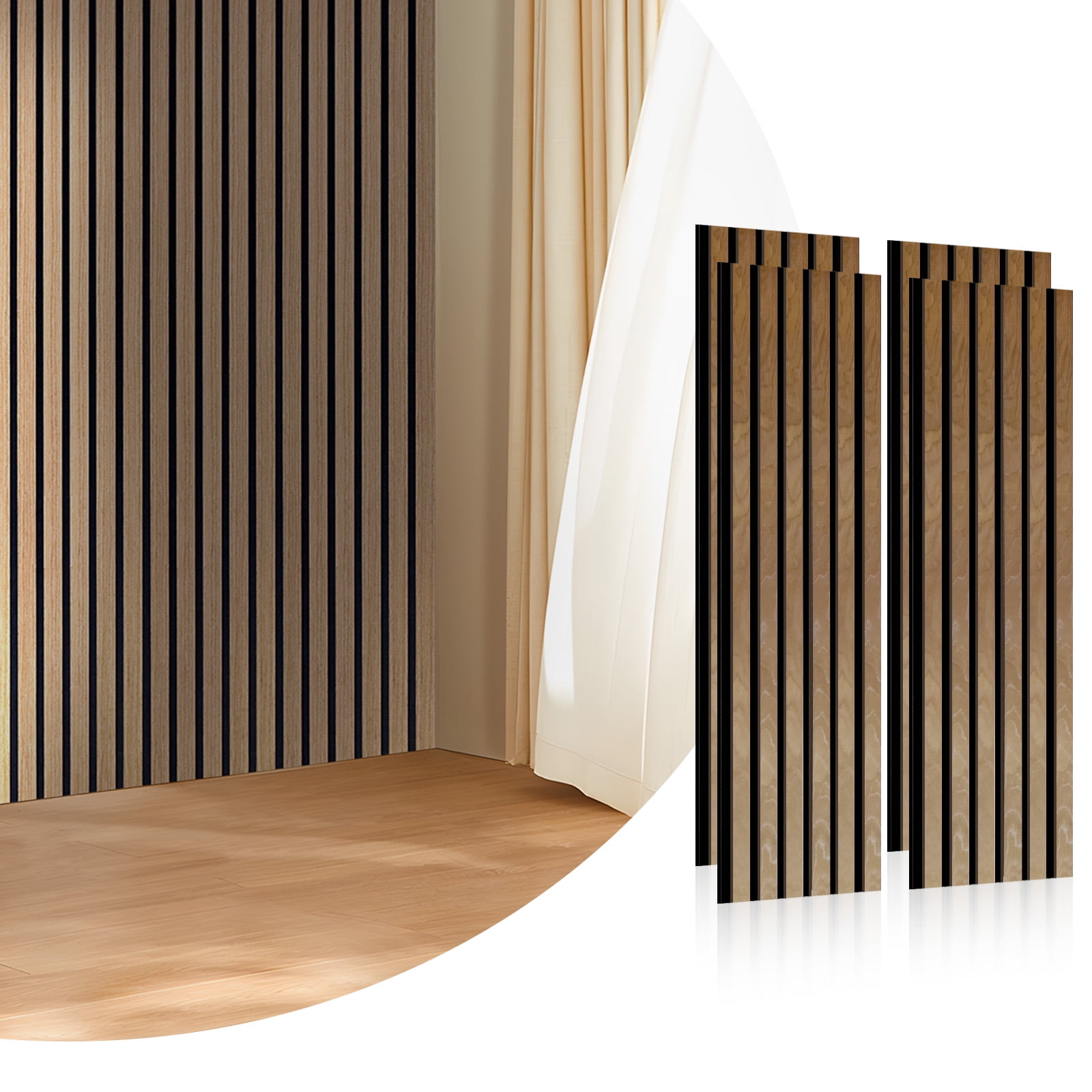 Shencaiou 4 Pack Wooden Soundproofing Panels, Each 47.2"" X 12.2" "in ...