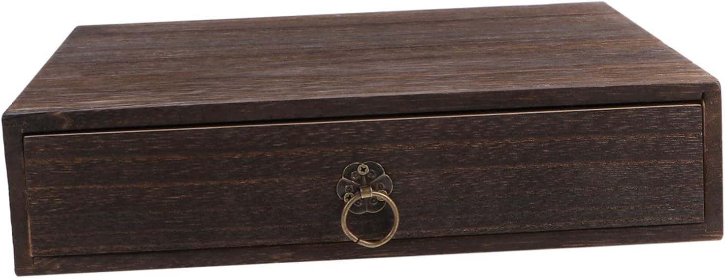 ShengRui 1pc Solid Wood Table Drawer Pirate Chest Small Wood Cabinet ...
