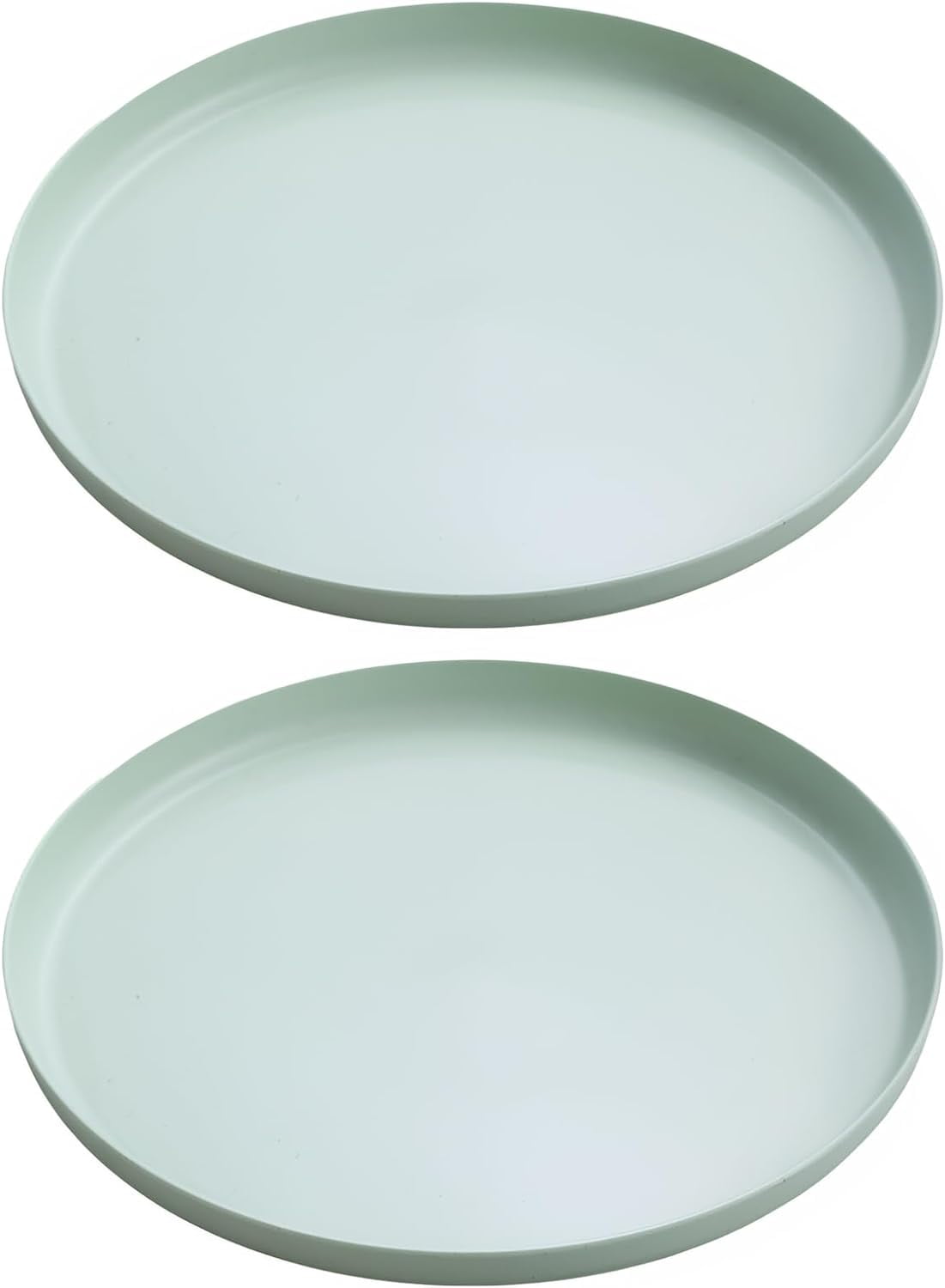 ShengRui 2 Pack Round Plastic Serving Tray Platter, 13 Inch Lightweight ...
