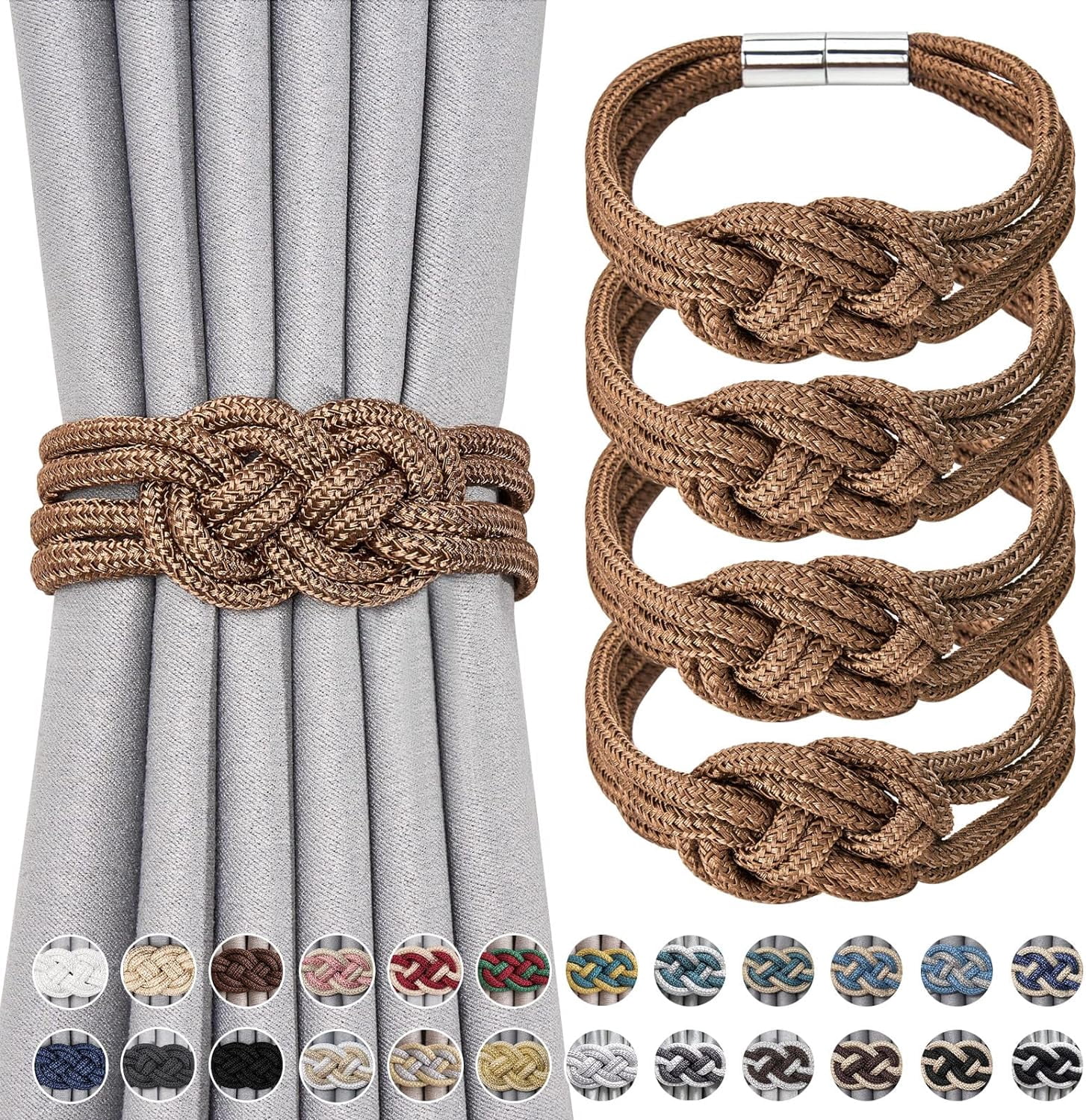 ShengRui 2 Pack Strong Magnetic Curtain Tiebacks Upgrade Nordic Simple ...