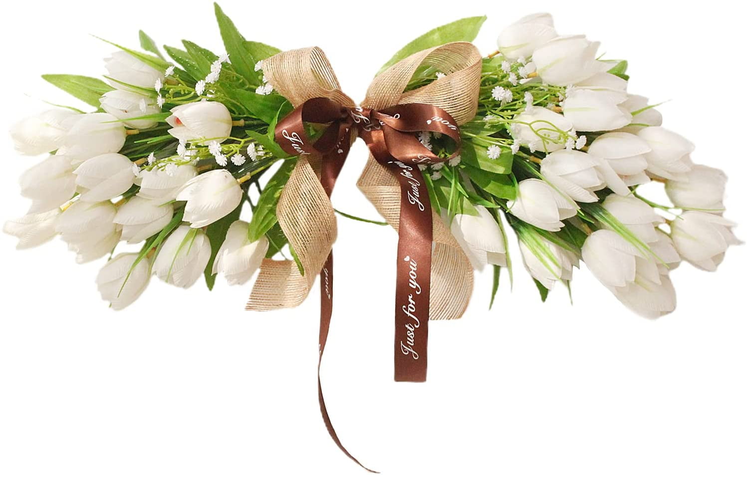 ShengRui Artificial Daisy Swag, Hanging Teardrop Wreath Lavender Wall ...