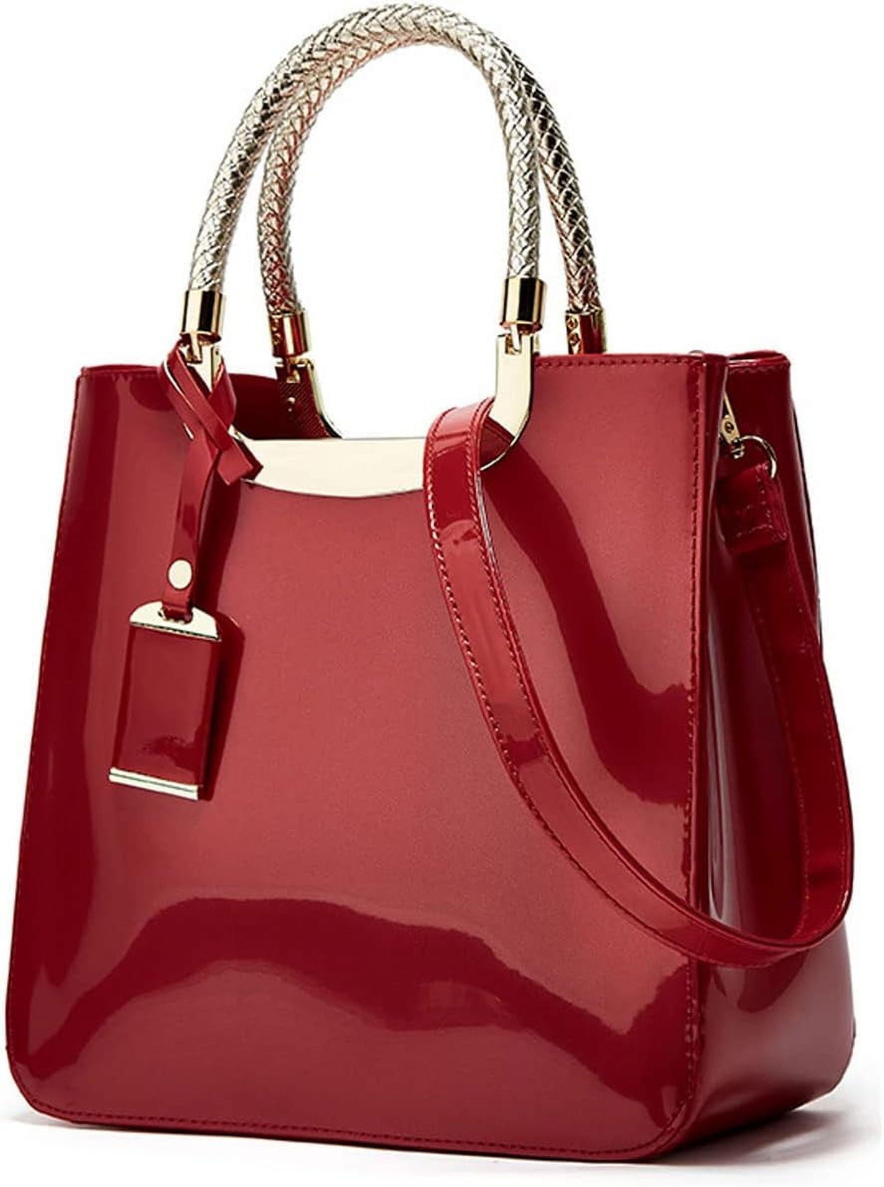 ShengRui Glossy Patent Leather Women Handbag Shiny Shoulder Bag Evening ...