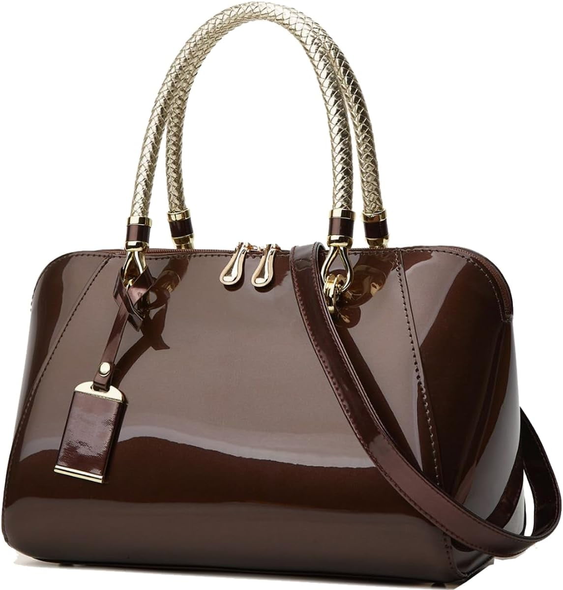 ShengRui Glossy Women Handbag Patent Leather Large Size Top-Handle Bag ...