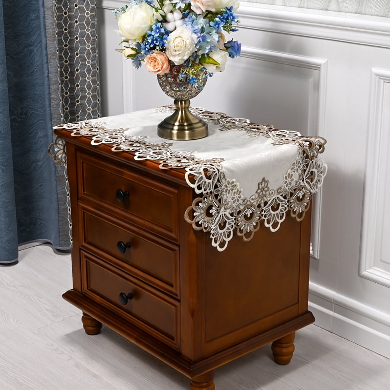 ShengRui Lace European -Style Modern Thick Lace Bedside Table Cover ...