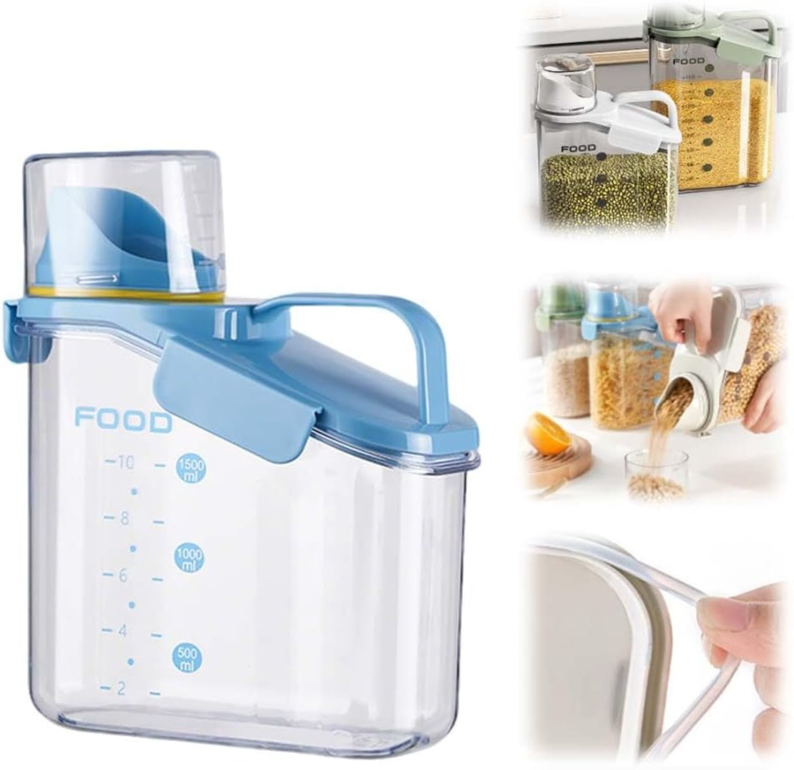 ShengVisions Airtight Food Storage Containers – Clear Plastic Canisters ...