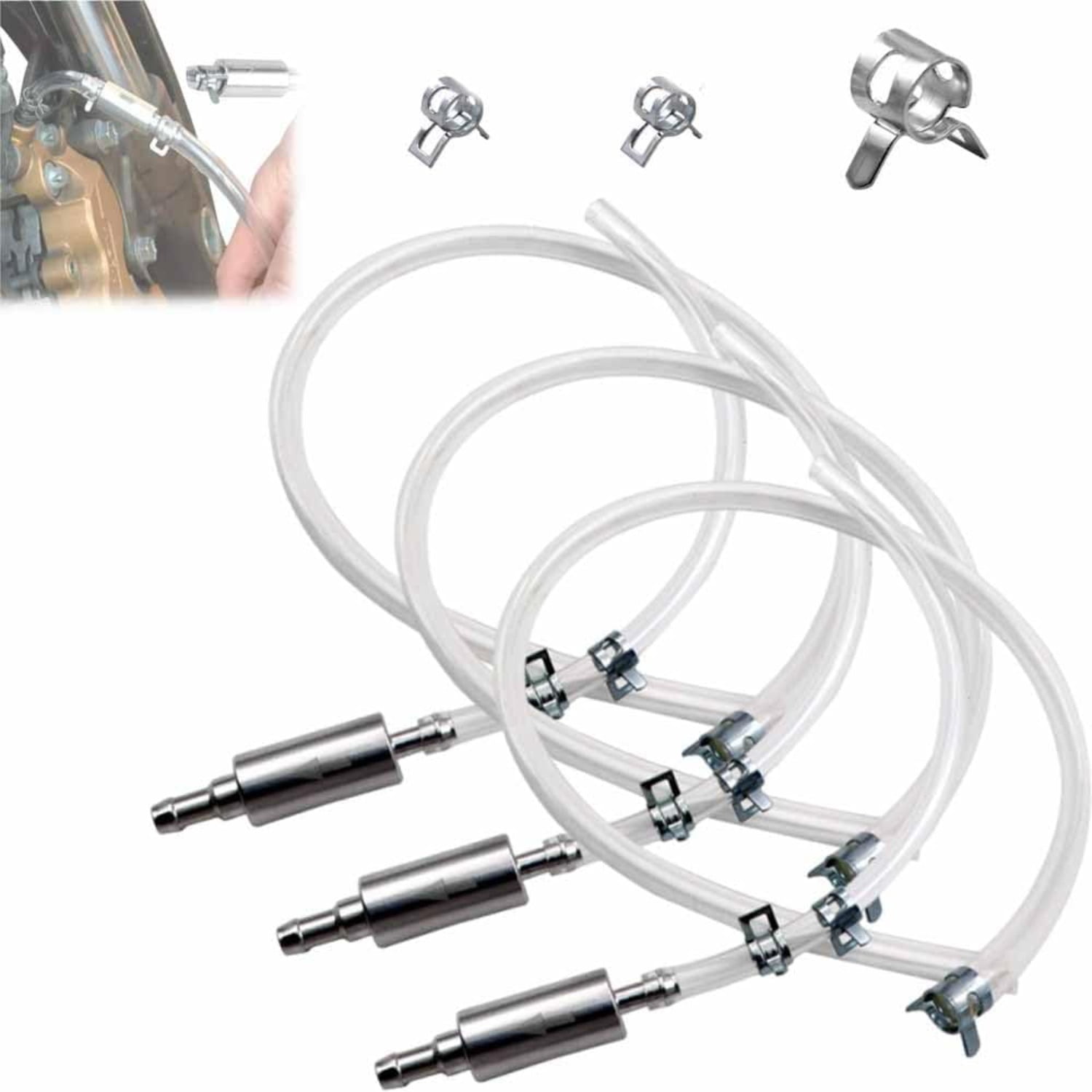 ShengVisions One-Way Brake Bleeder Hose Kit - Check Valve Bleeding Tool ...