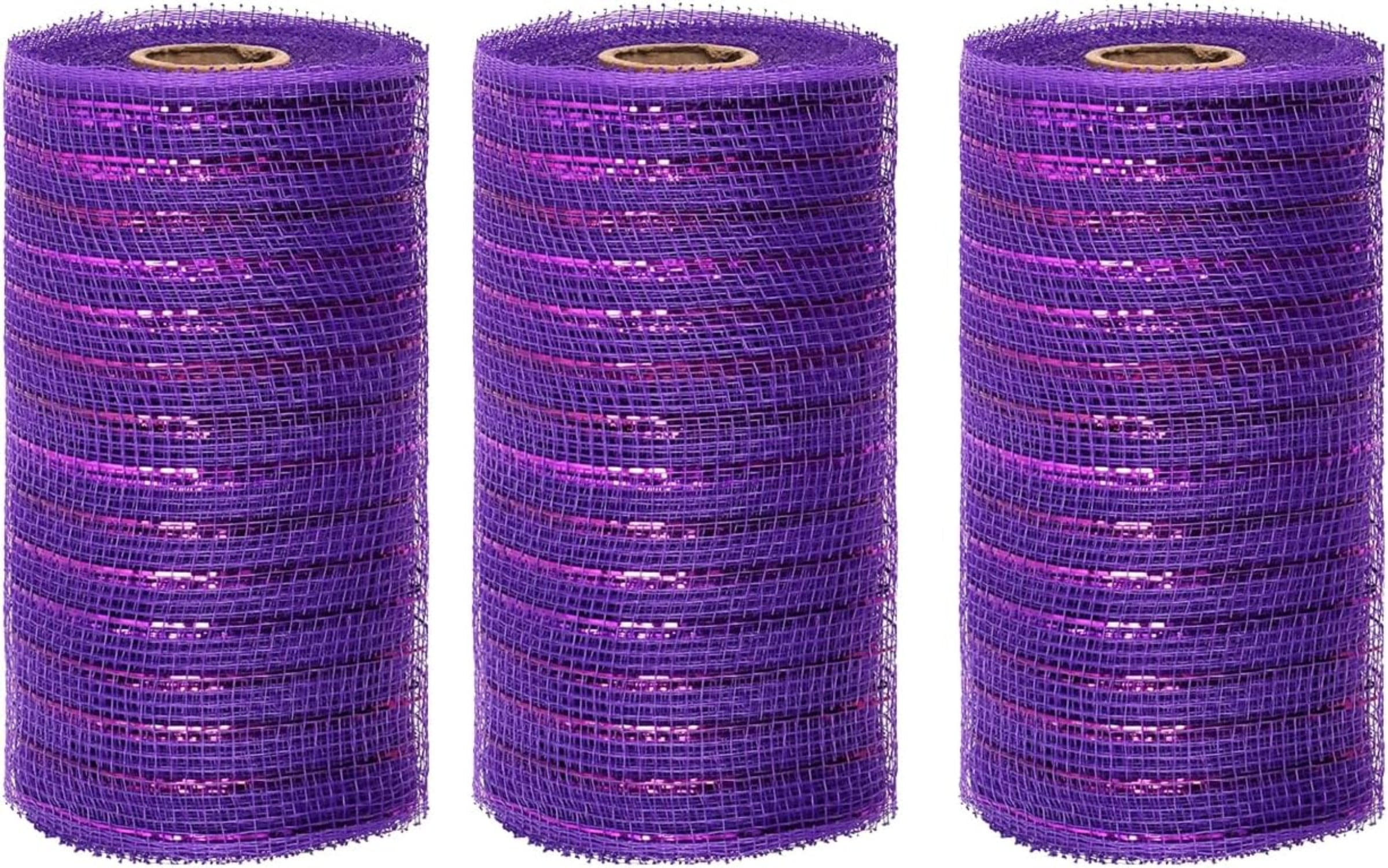 ShengVisions Wide Deco Mesh for DIY Wreaths – 6 Inch x 30FT Pink Foil ...