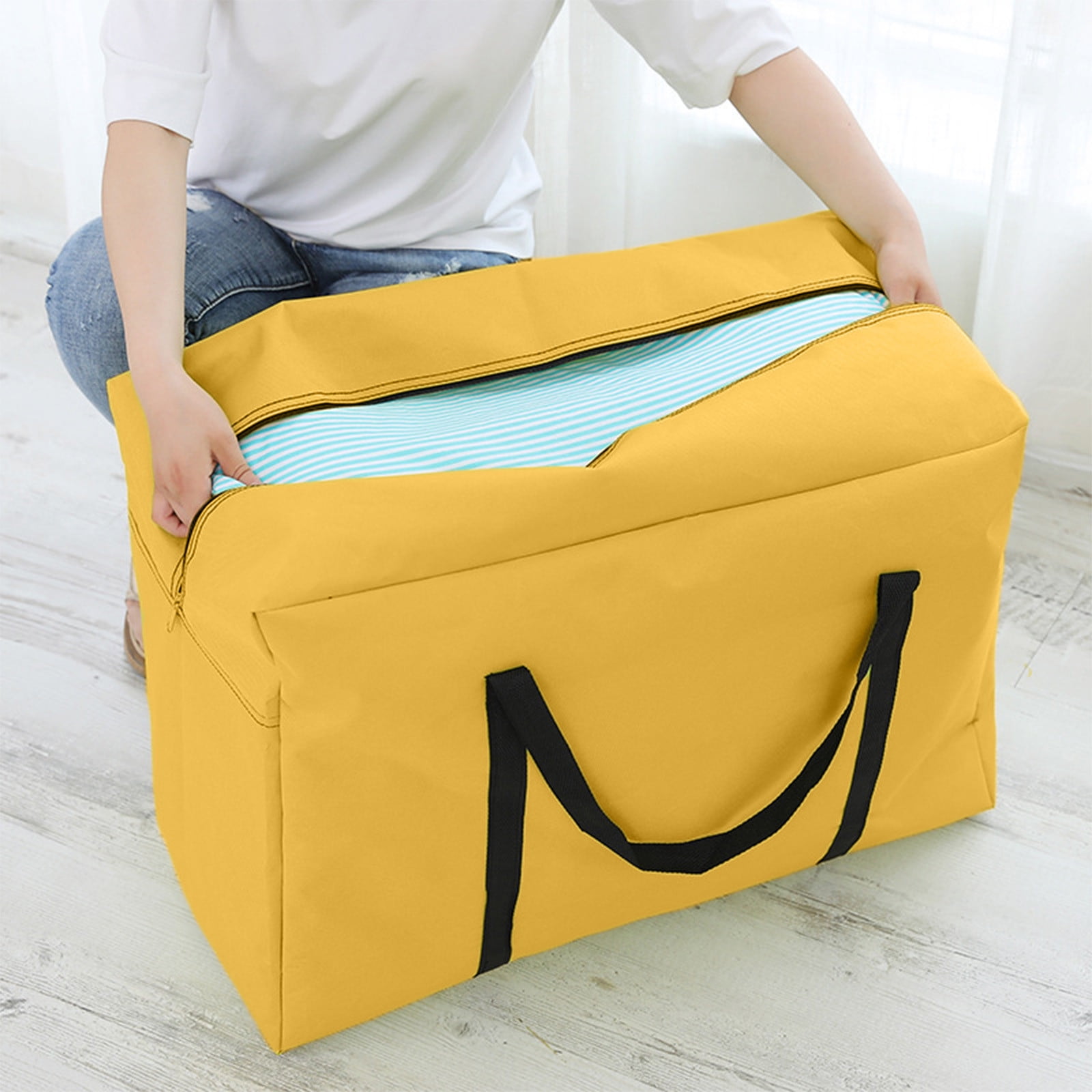 ShengapQ Large Duffle Bag With Zippers, Heavy Duty Storage Tote, Space ...