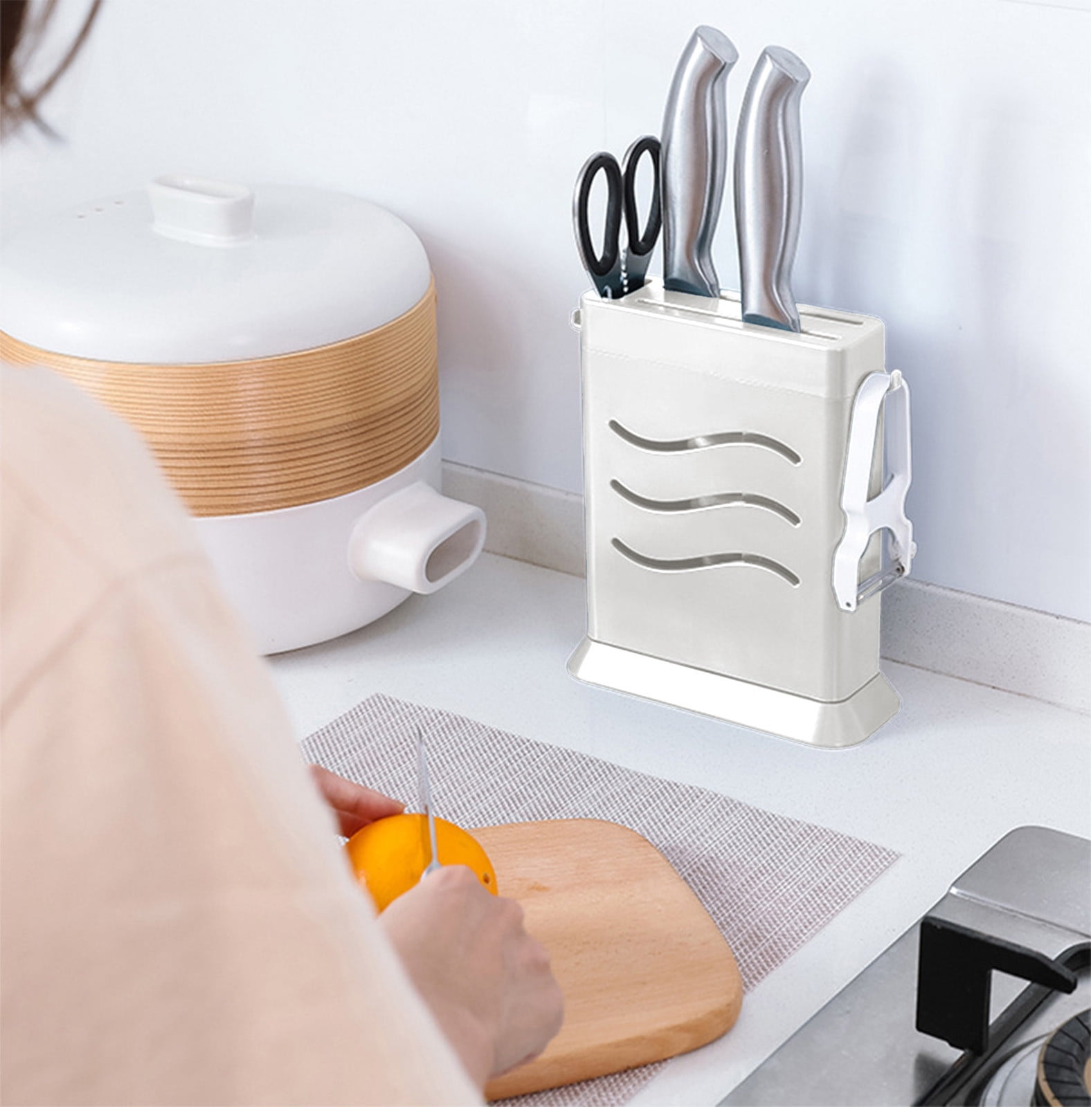 ShengapQ Multifunctional Knife Rack, Kitchen Countertop Storage ...