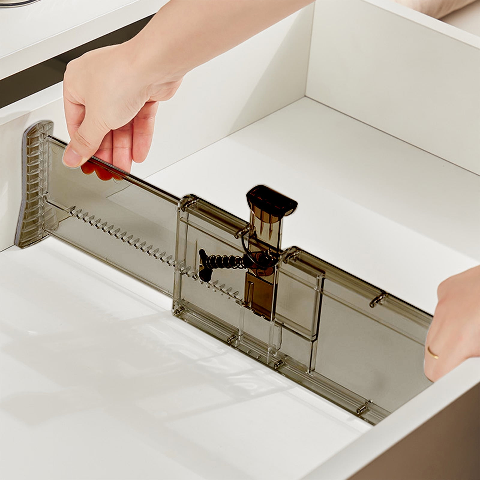 ShengapQ Retractable Drawer Dividers, Transparent Drawer Separator ...