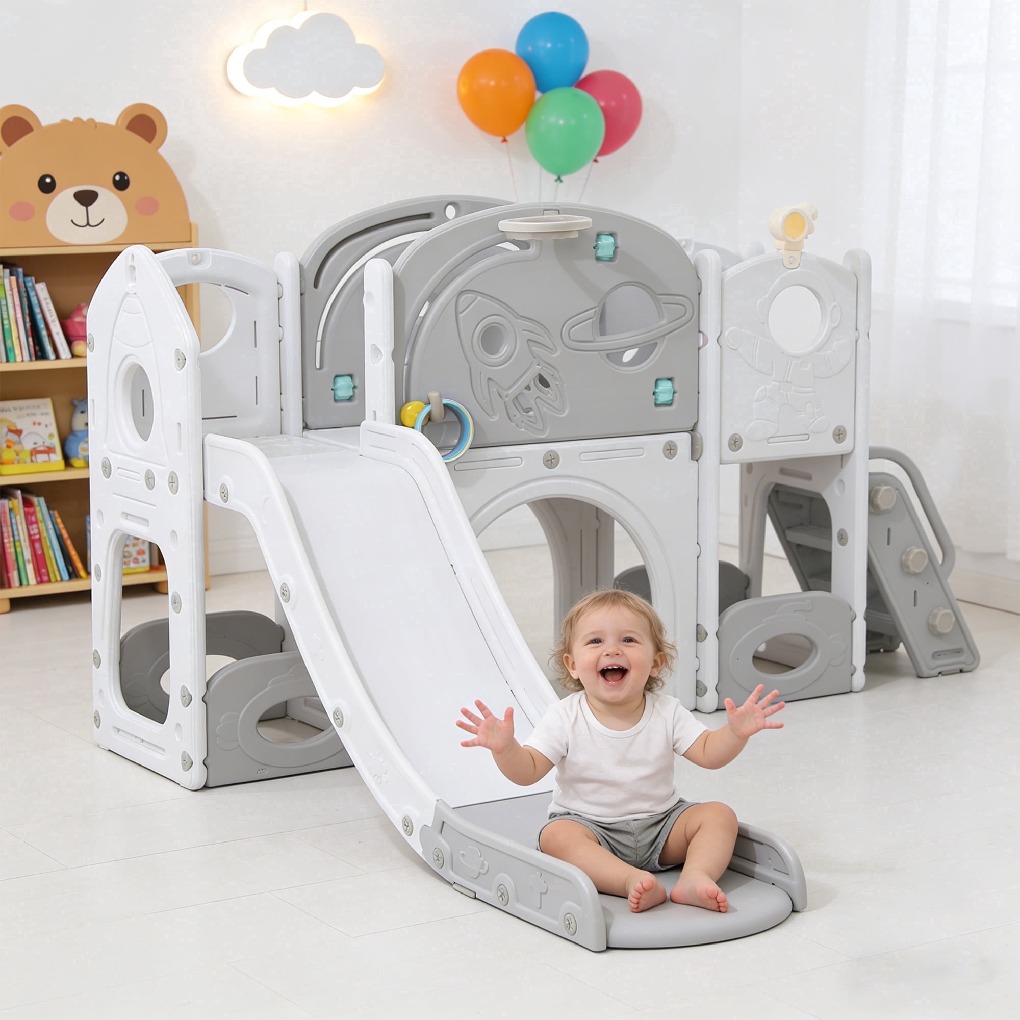 Shengchao Trade 12 in 1 Toddler Slide , Astronaut Themed for Baby Slide ...