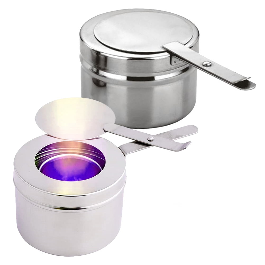 Shengjike 2pcs Stainless Steel Fuel Holder with Cover Chafer Canned ...
