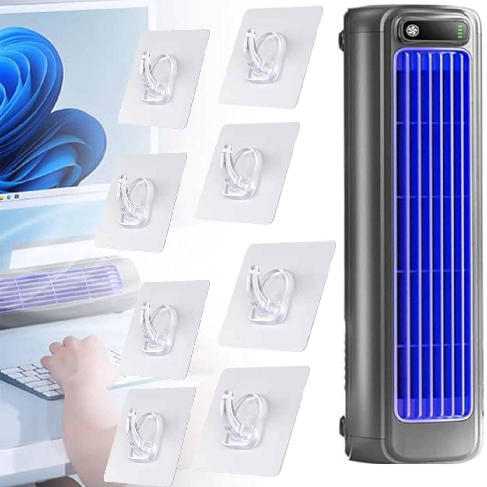 Shengyue High-Wind Silent USB Tower Fan - Portable Wall-Mounted/Desktop ...